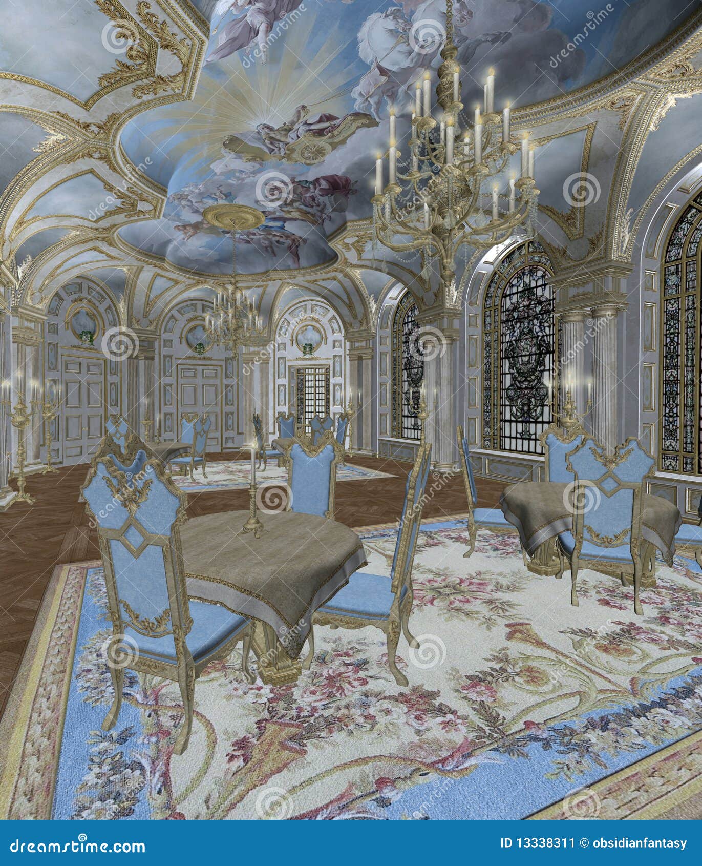 Barocker Raum 2 stock abbildung. Illustration von barock - 13338311