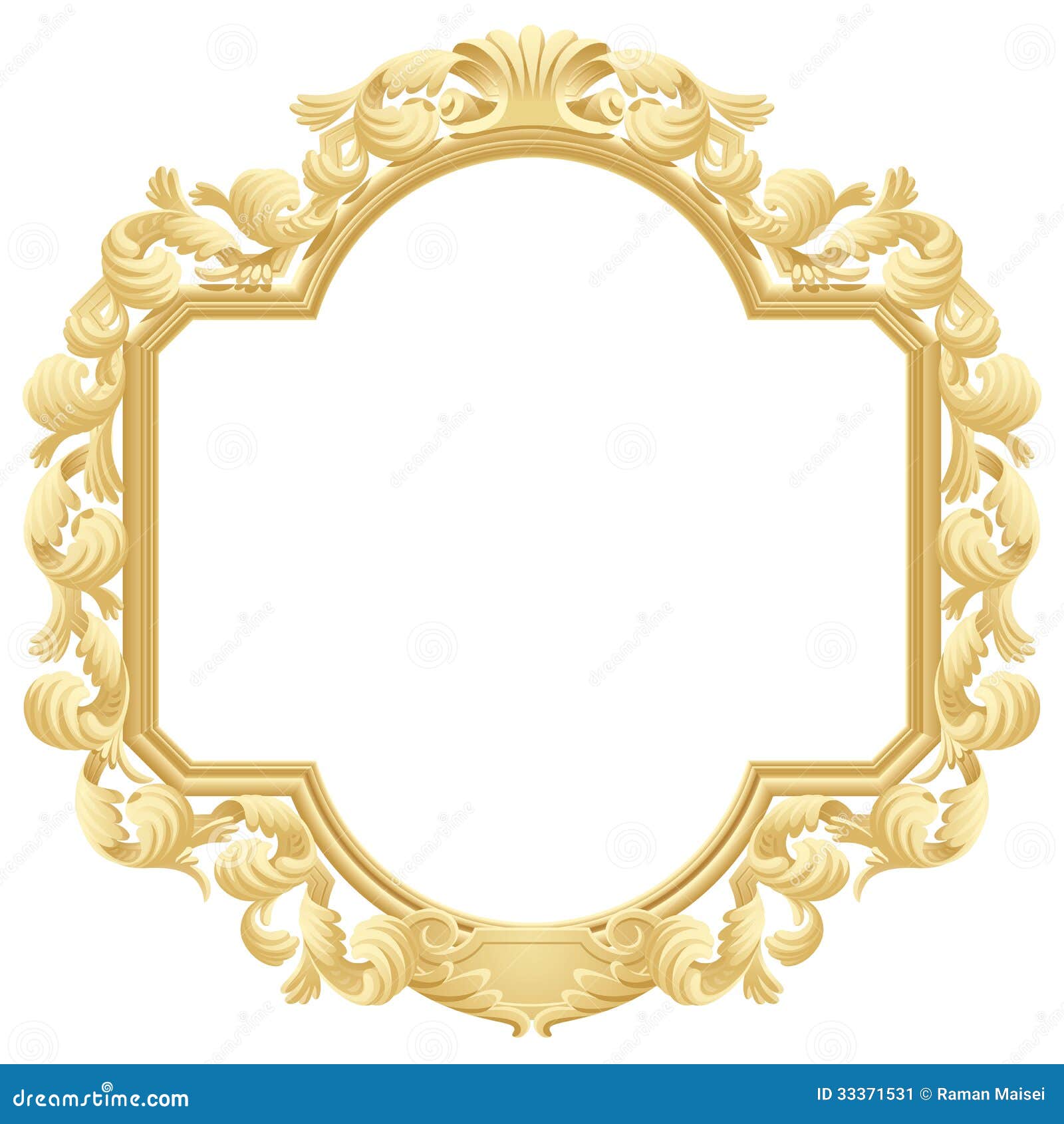 Barok kader vector illustratie. Illustration of beige - 33371531