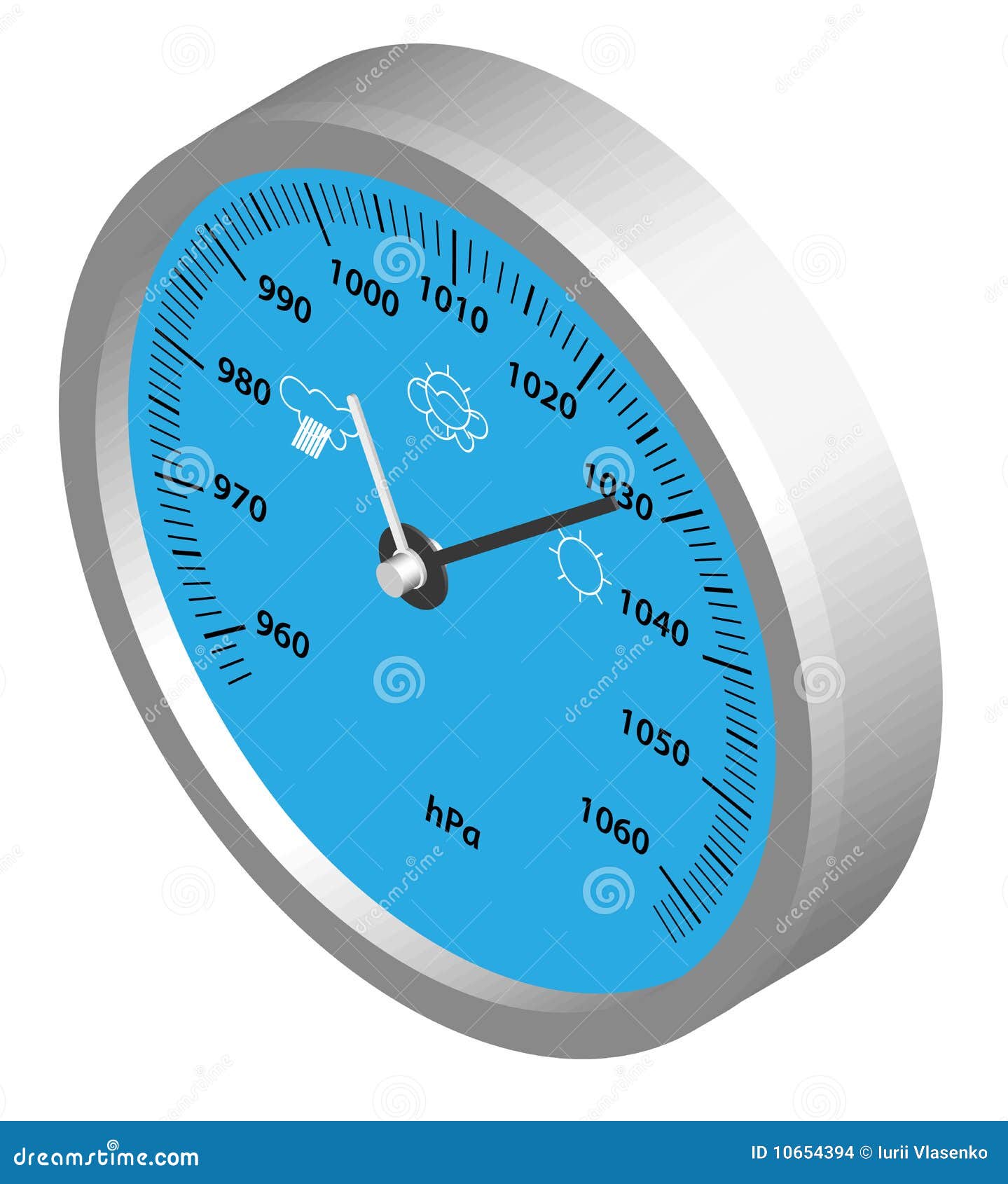 Barometer stock illustration. Illustration of dial, instrument - 10654394