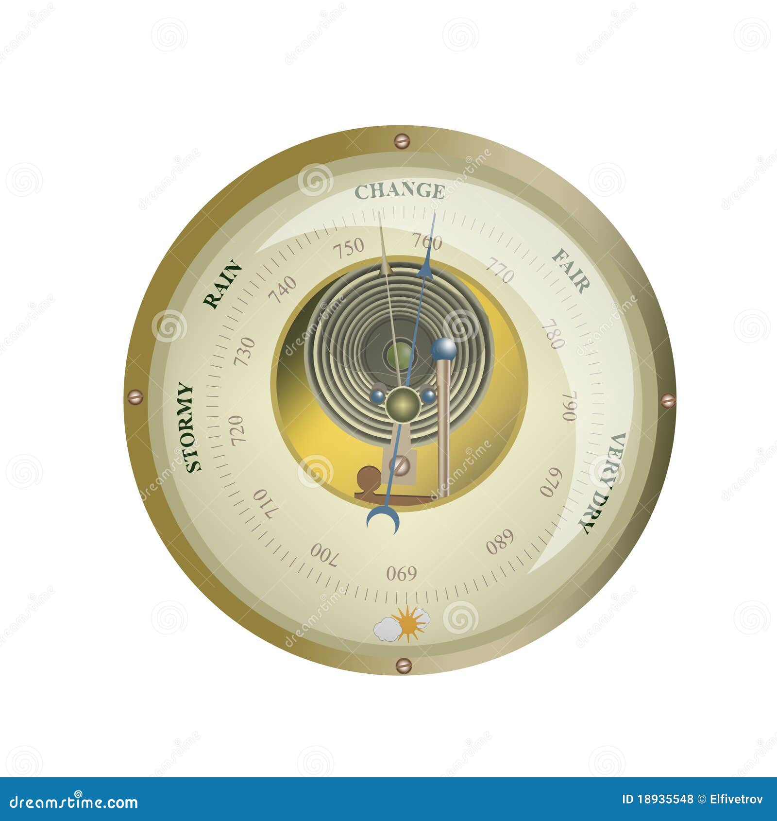 Barometer Cartoon Vector | CartoonDealer.com #6313365
