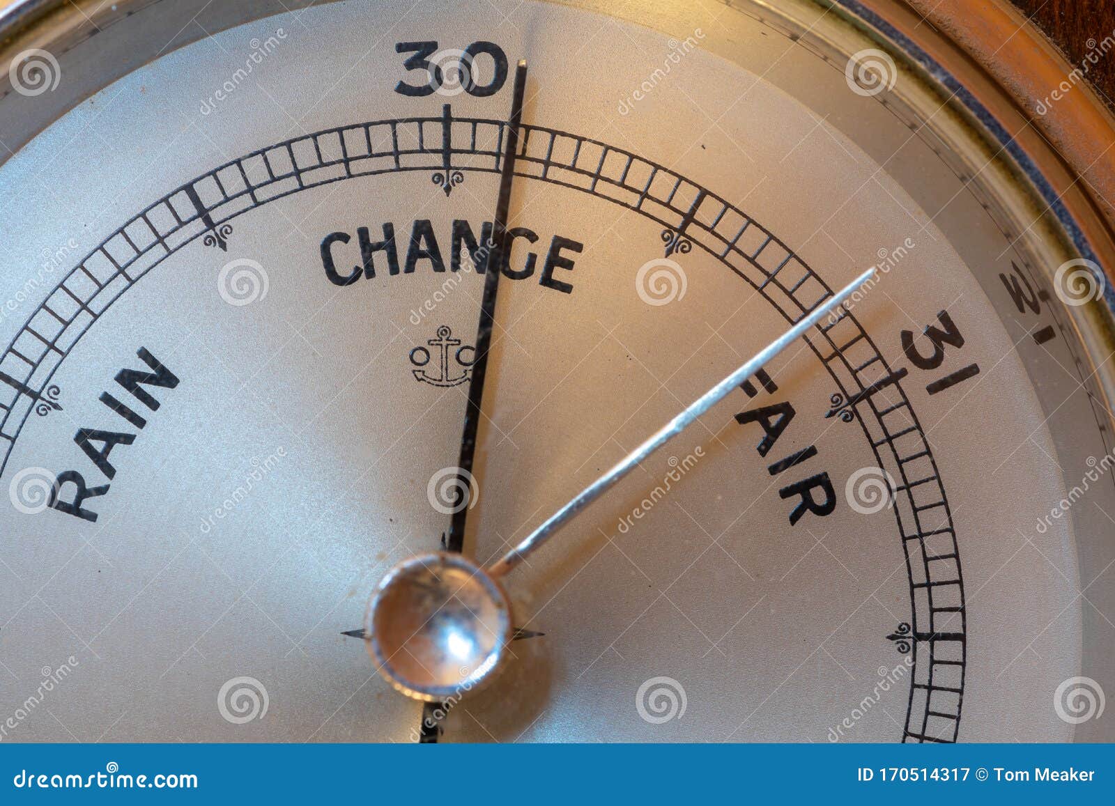 Barometer Indicating Atmospheric Pressure Reduction Stock Image ...