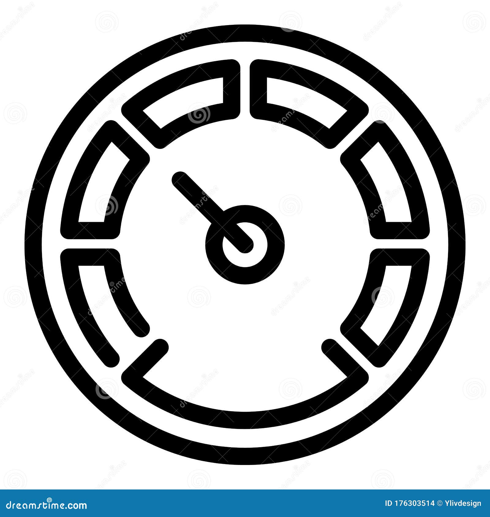 Barometer Display Icon, Outline Style Stock Vector - Illustration of ...