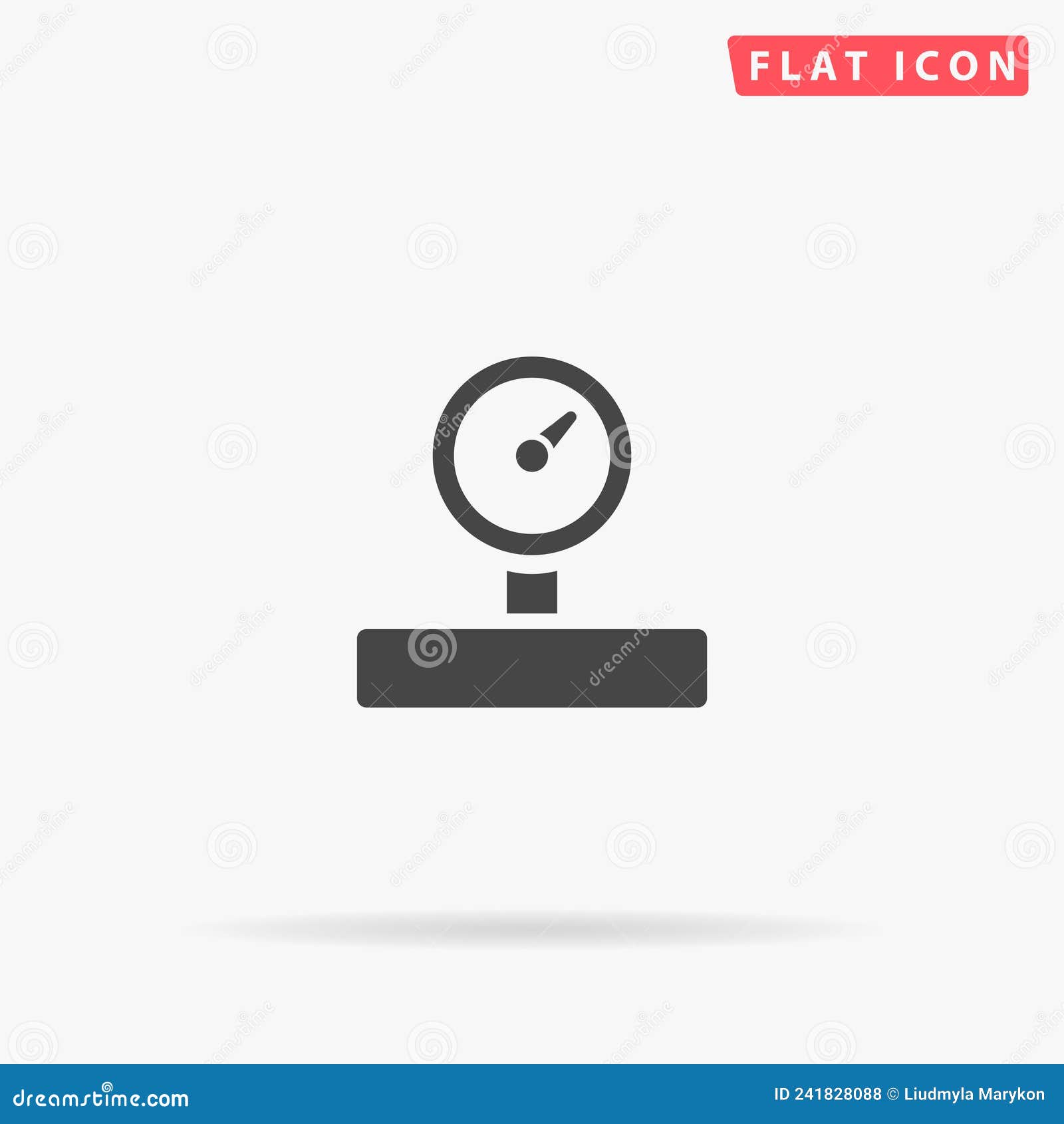 Barometer flat vector icon stock vector. Illustration of appliance ...