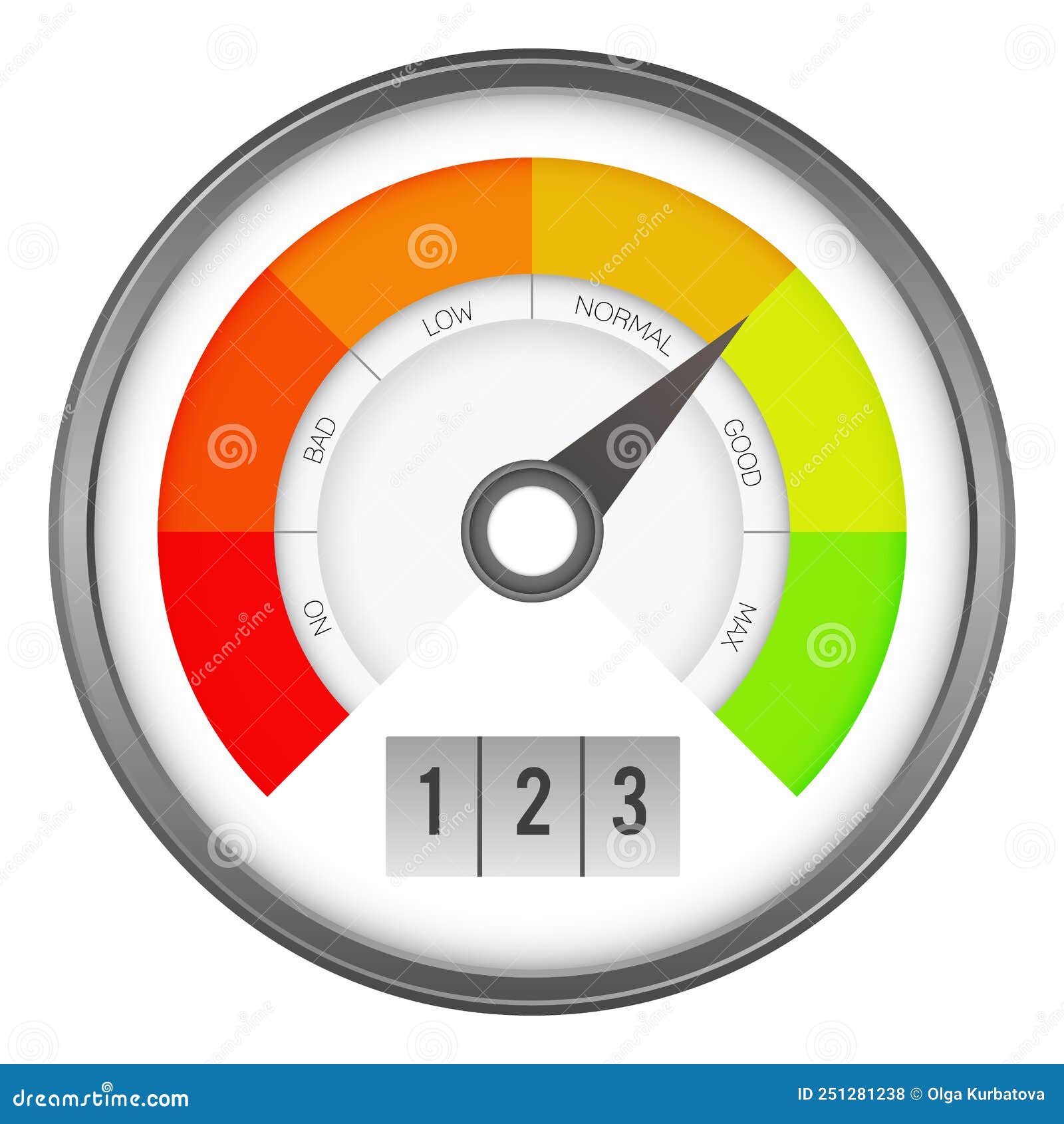 Barometer Icon. Benchmark Indicator. Car Panel Meter Vector ...