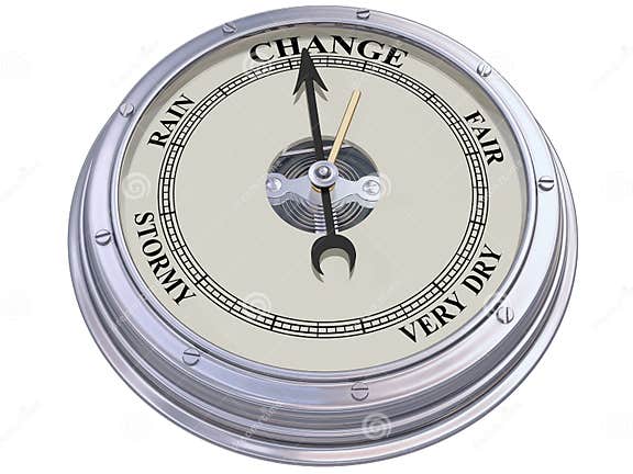 Barometer Indicating Change Stock Illustration - Illustration of ...