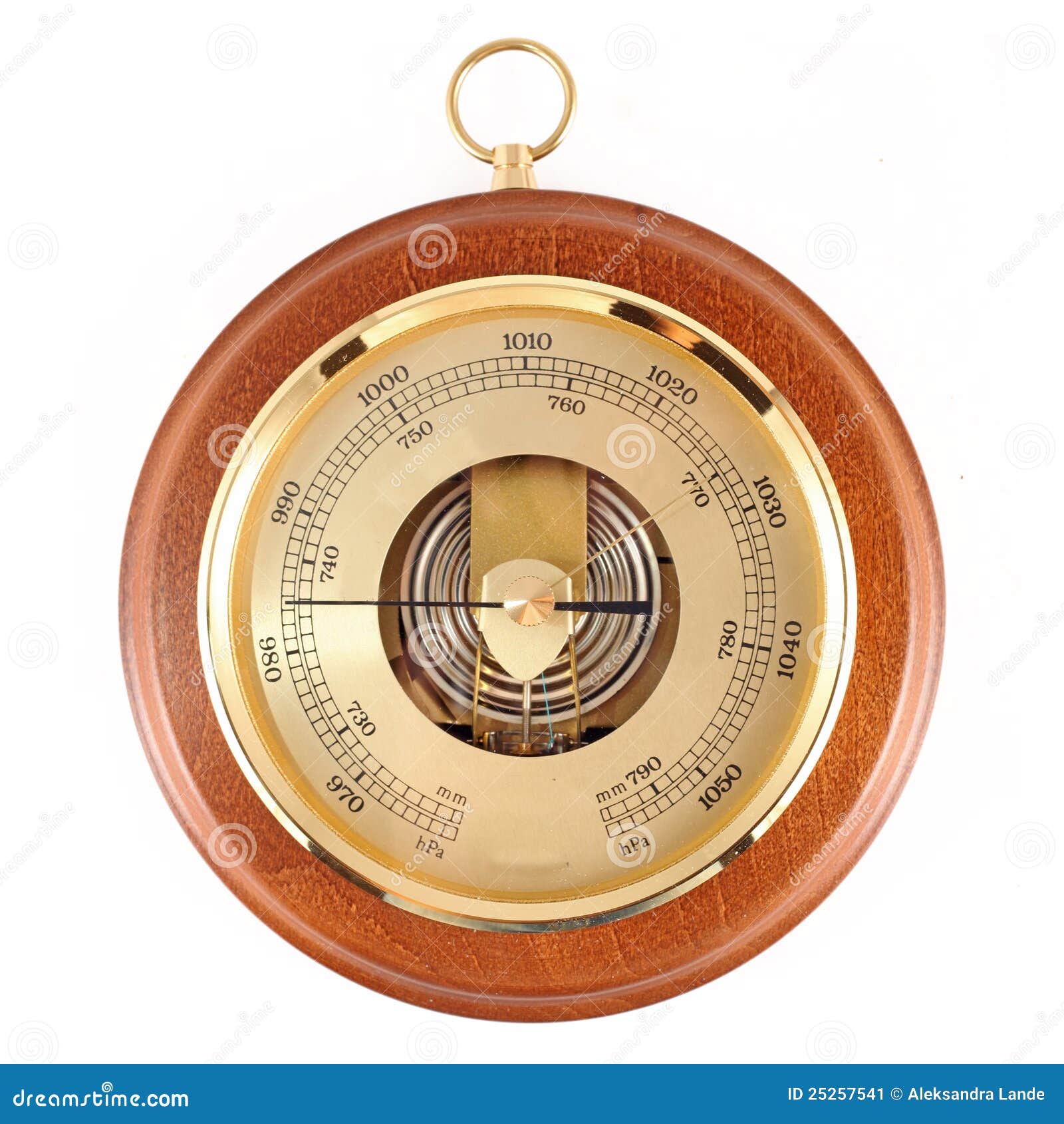 Barometer Isolated on White Stock Image - Image of temperature, scale ...