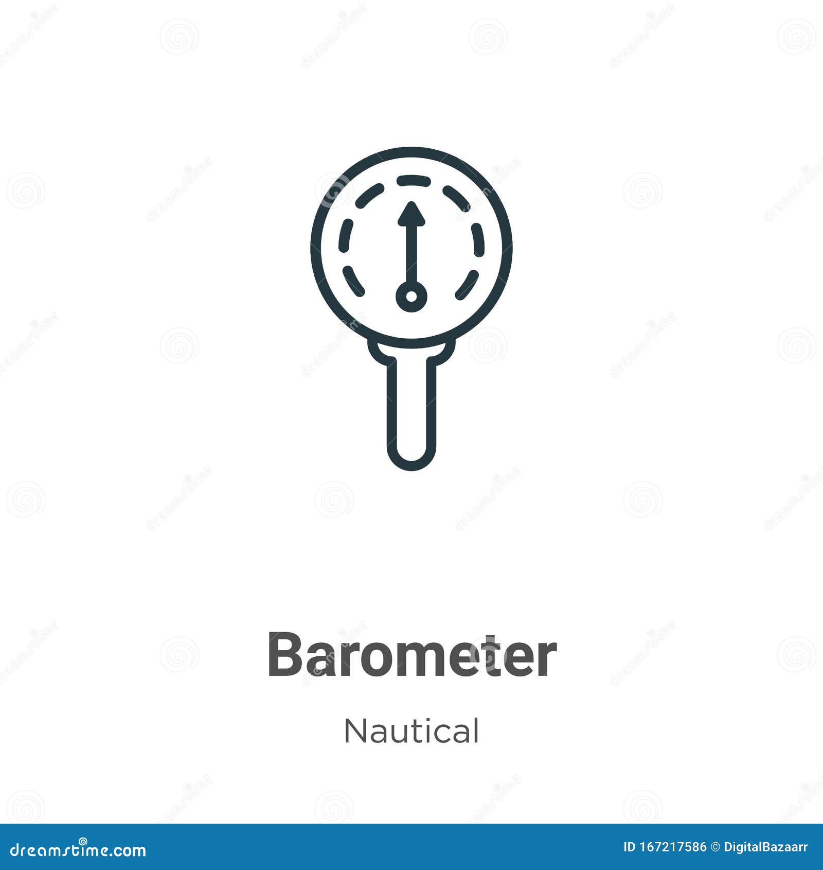 Barometer Outline Vector Icon. Thin Line Black Barometer Icon, Flat ...