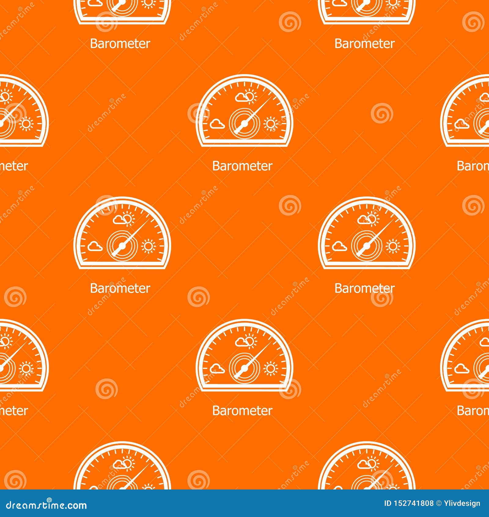Barometer Pattern Vector Orange Stock Vector - Illustration of mechanic ...