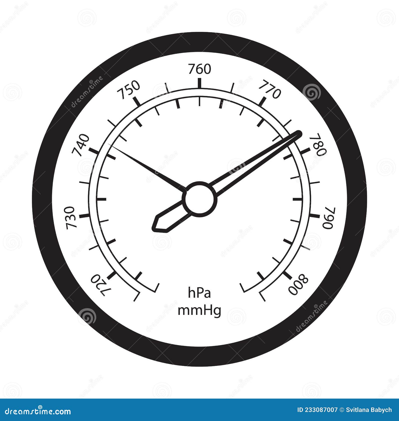 Barometer Vector Icon.Black Vector Icon Isolated on White Background ...