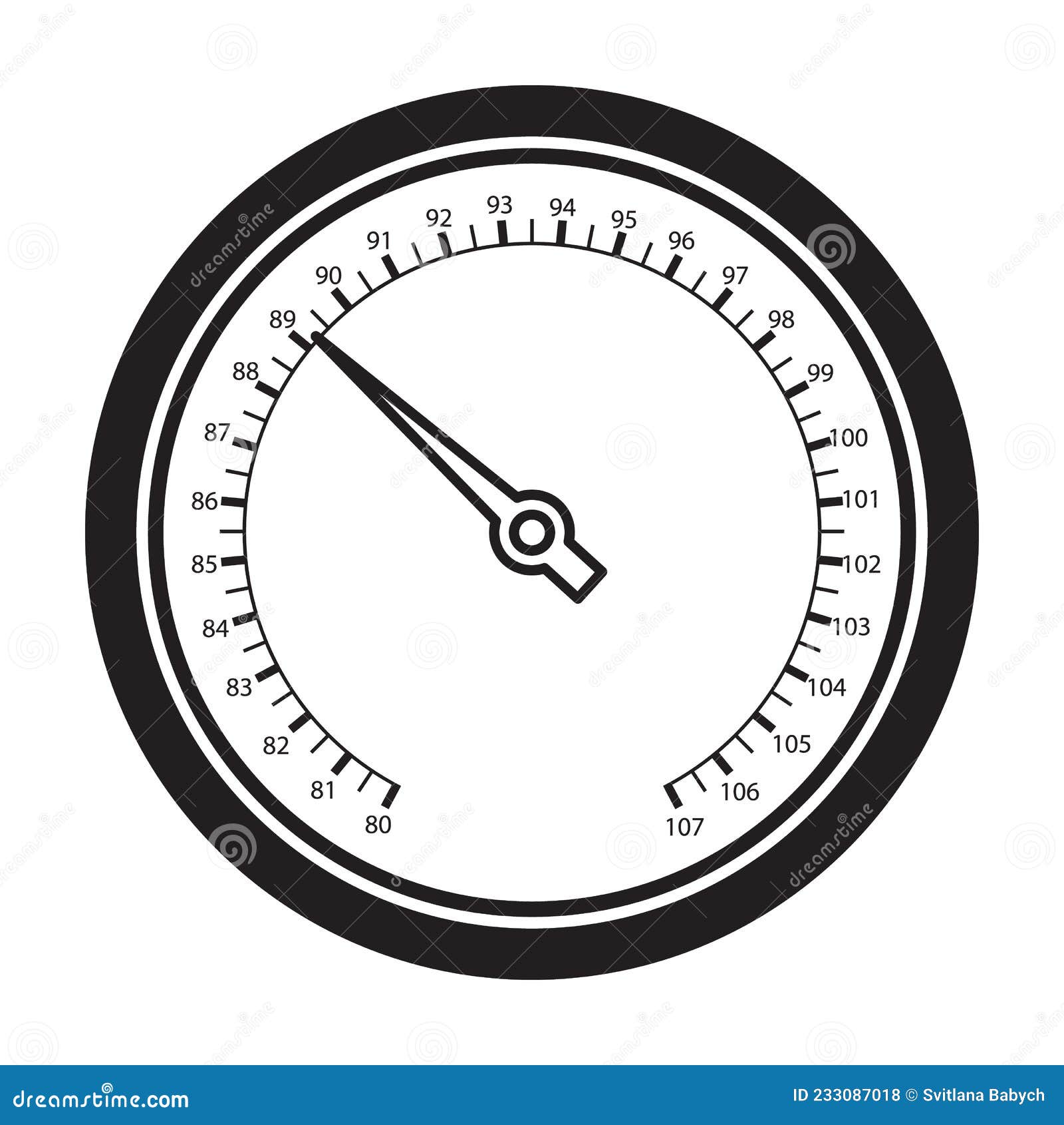 Barometer Vector Icon.Black Vector Icon Isolated on White Background ...