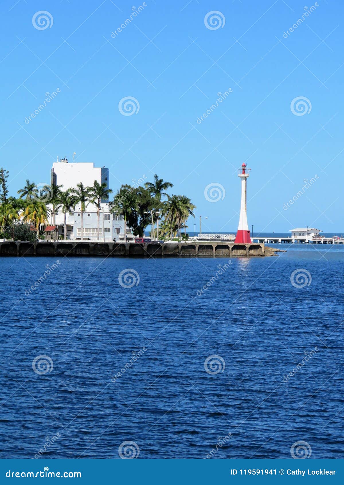 Baron Bliss Lighthouse on the Island of Belize Editorial Photo - Image ...