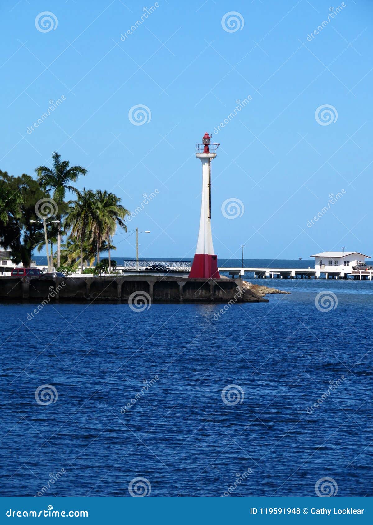 Baron Bliss Lighthouse on the Island of Belize Editorial Stock Photo ...