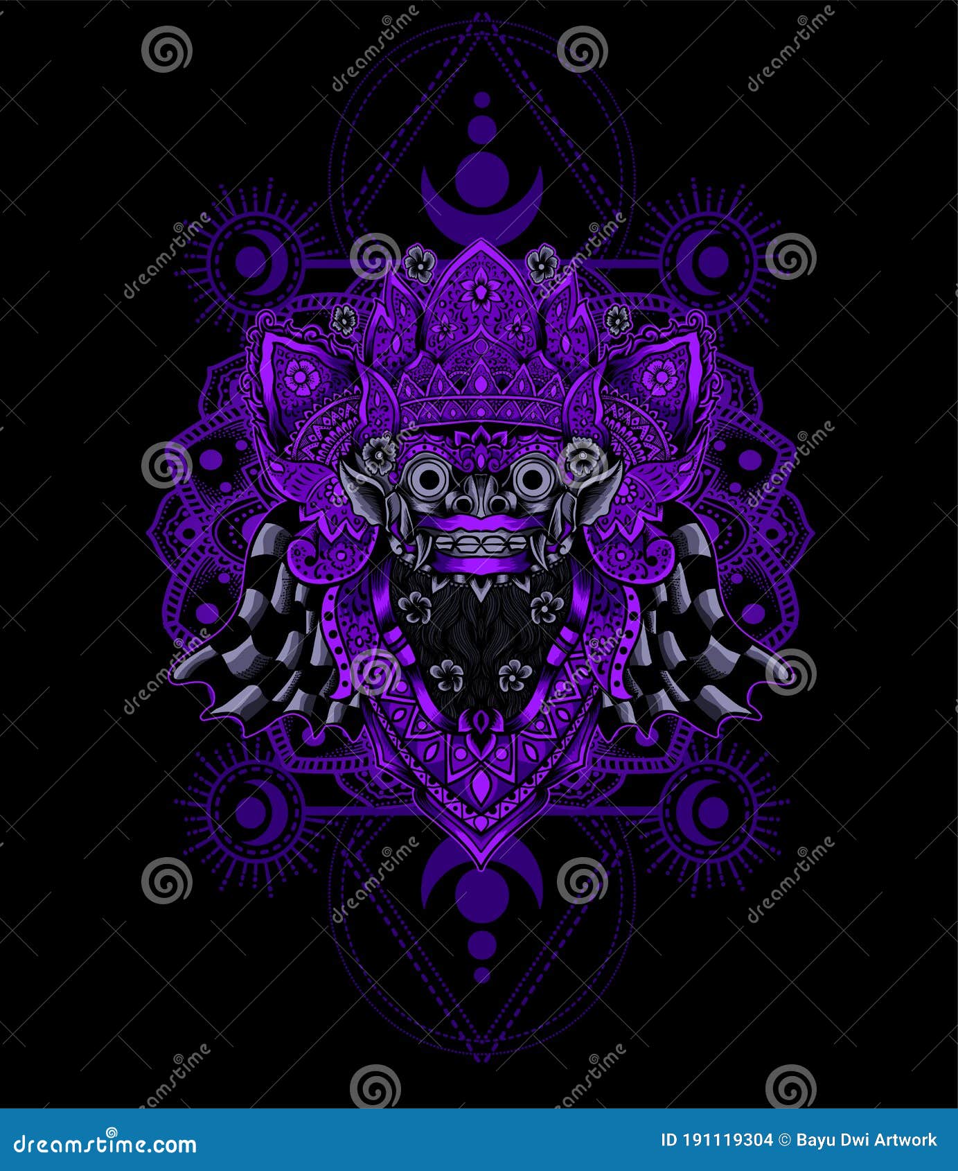 Illustration Vector Barong Bali Culture Icon Form Bali-indonesia with ...