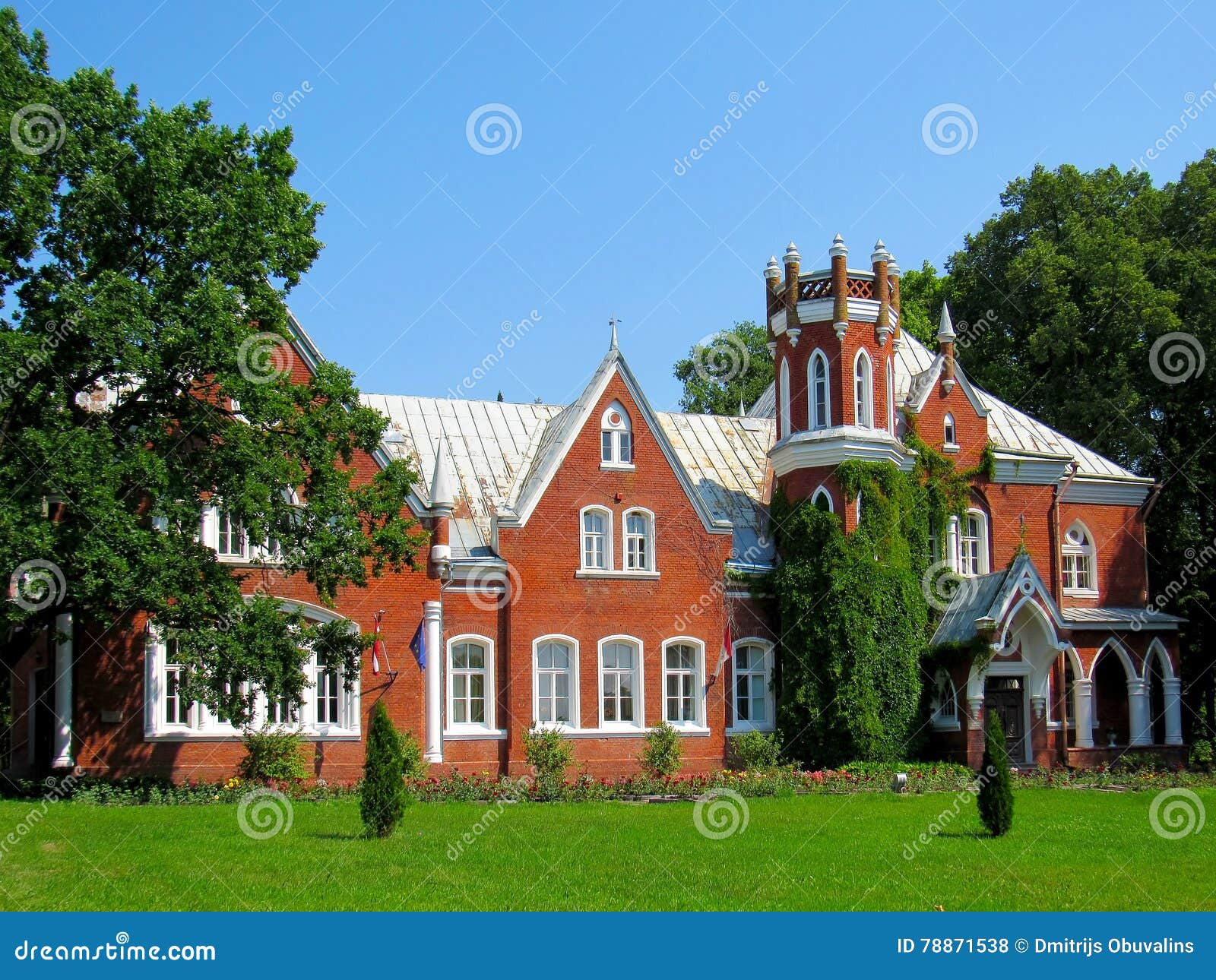 Baronial Manor of the 19th Century Stock Photo - Image of ancient ...