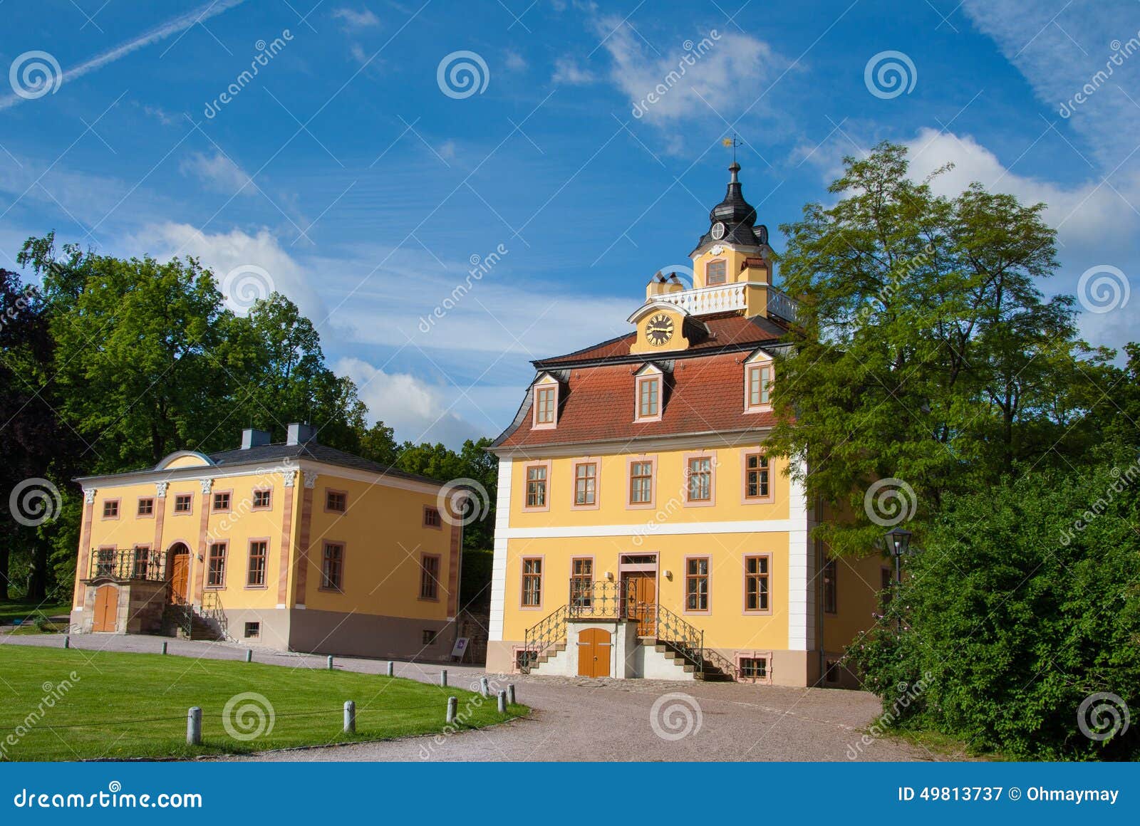 Baroque Architecture in Weimar, Germany Stock Image - Image of chateau ...