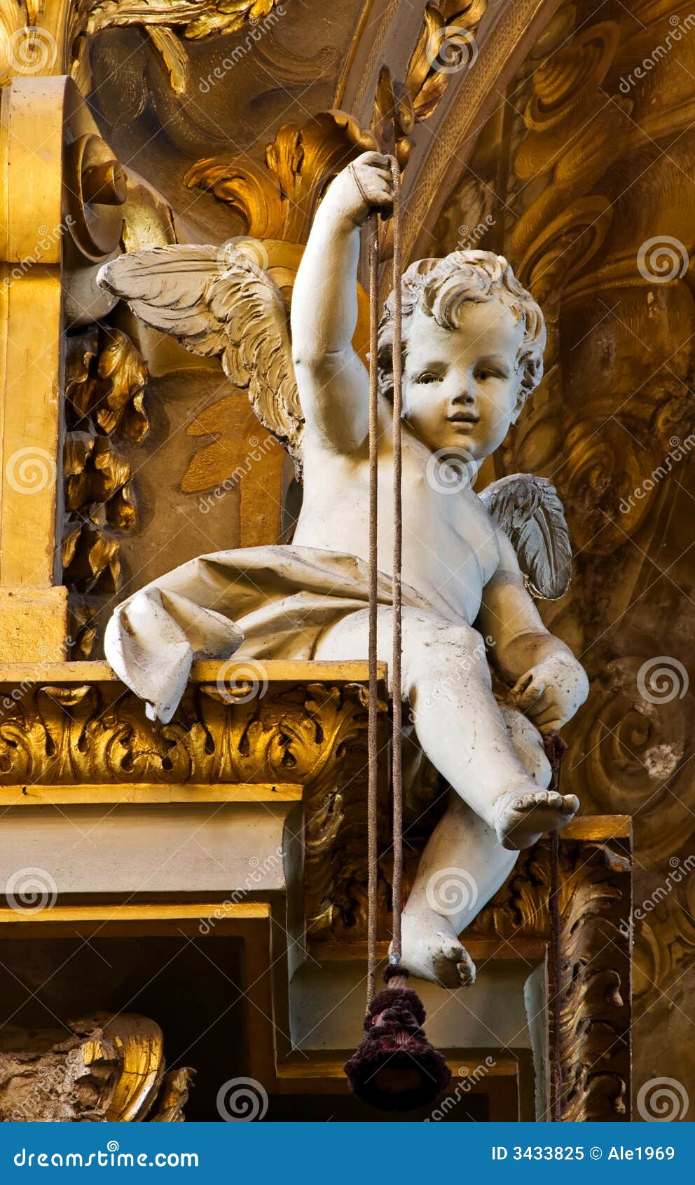Baroque Baby Angel stock image. Image of gold, detail - 3433825