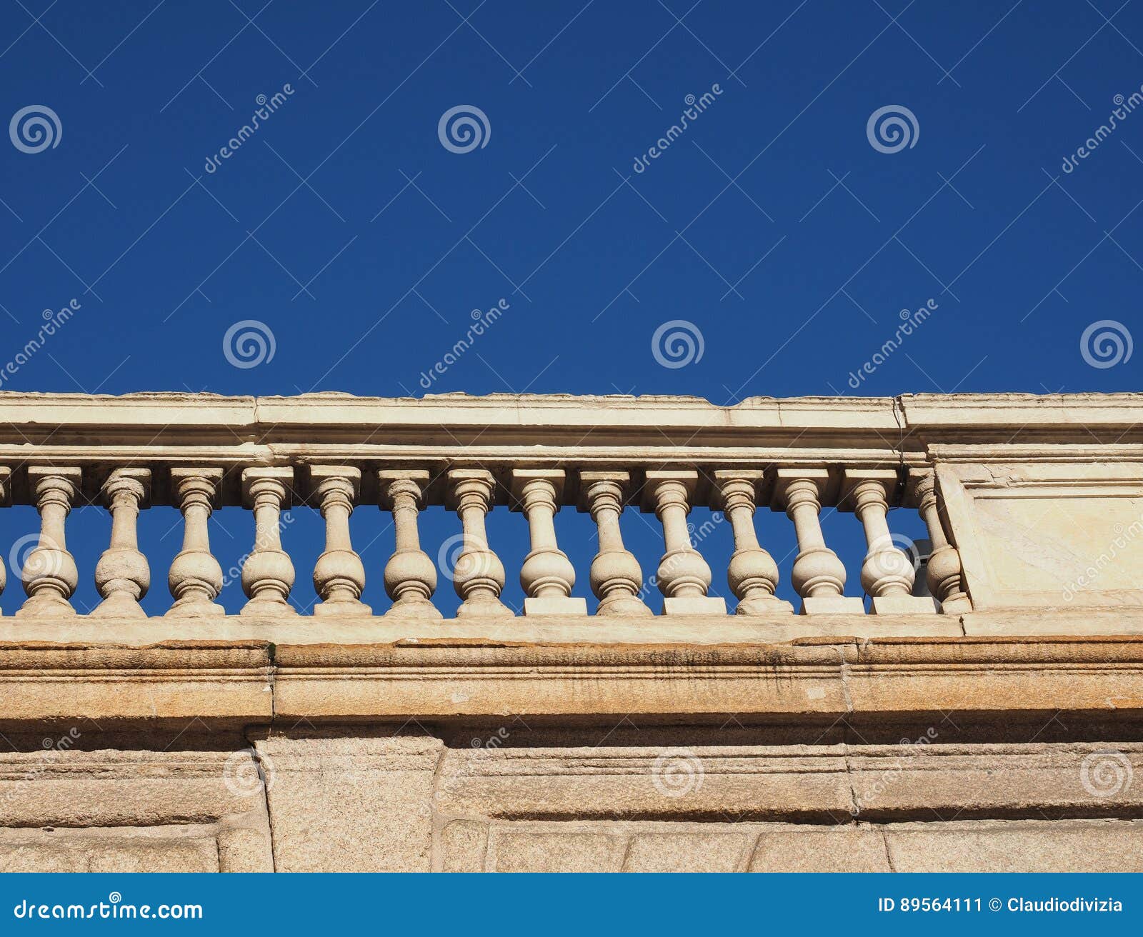 Baroque Balustrade Over Blue Sky Stock Image - Image of baroque ...