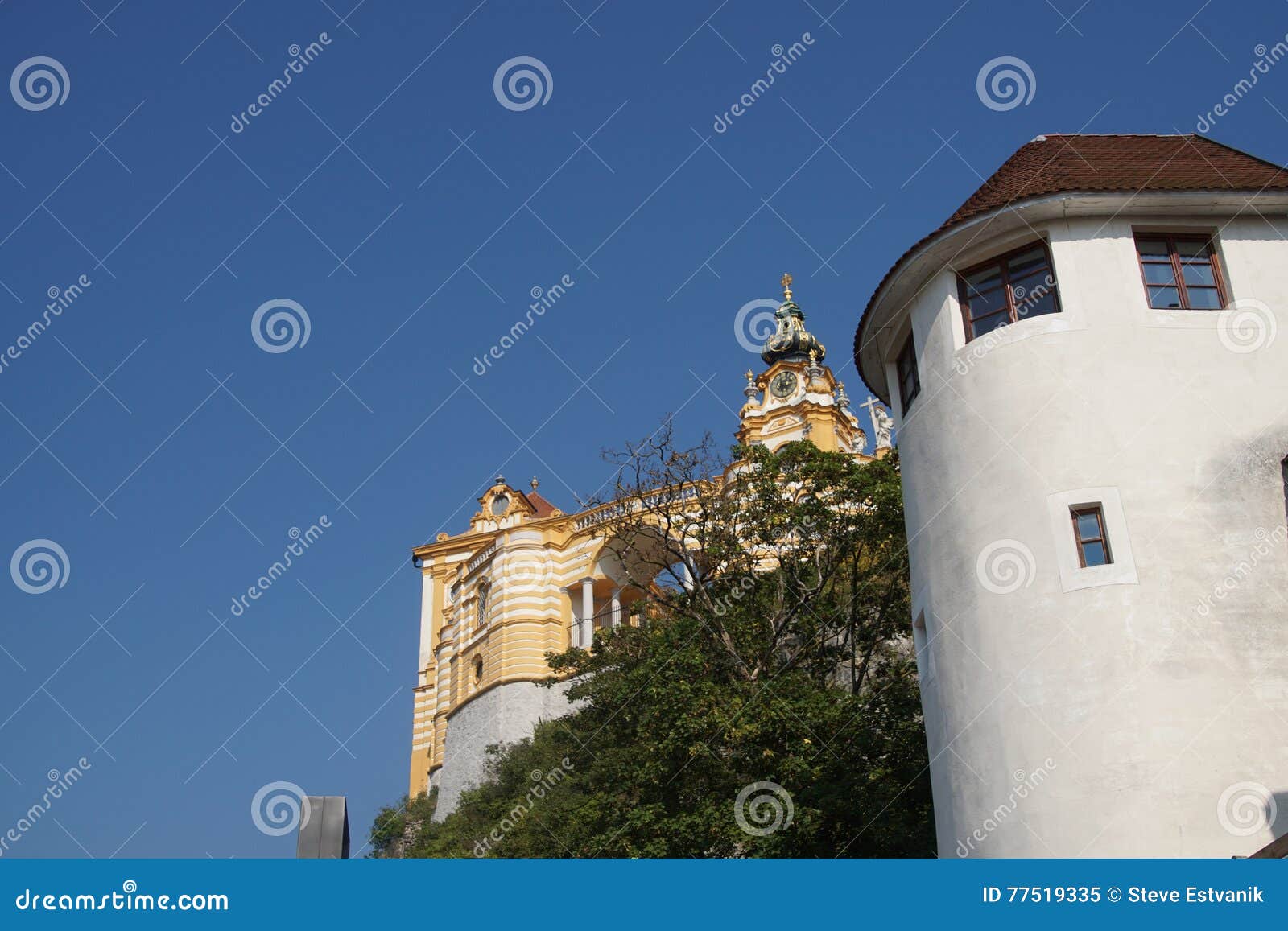 Baroque Benedictine Monastery Stock Image - Image of hill, yellow: 77519335