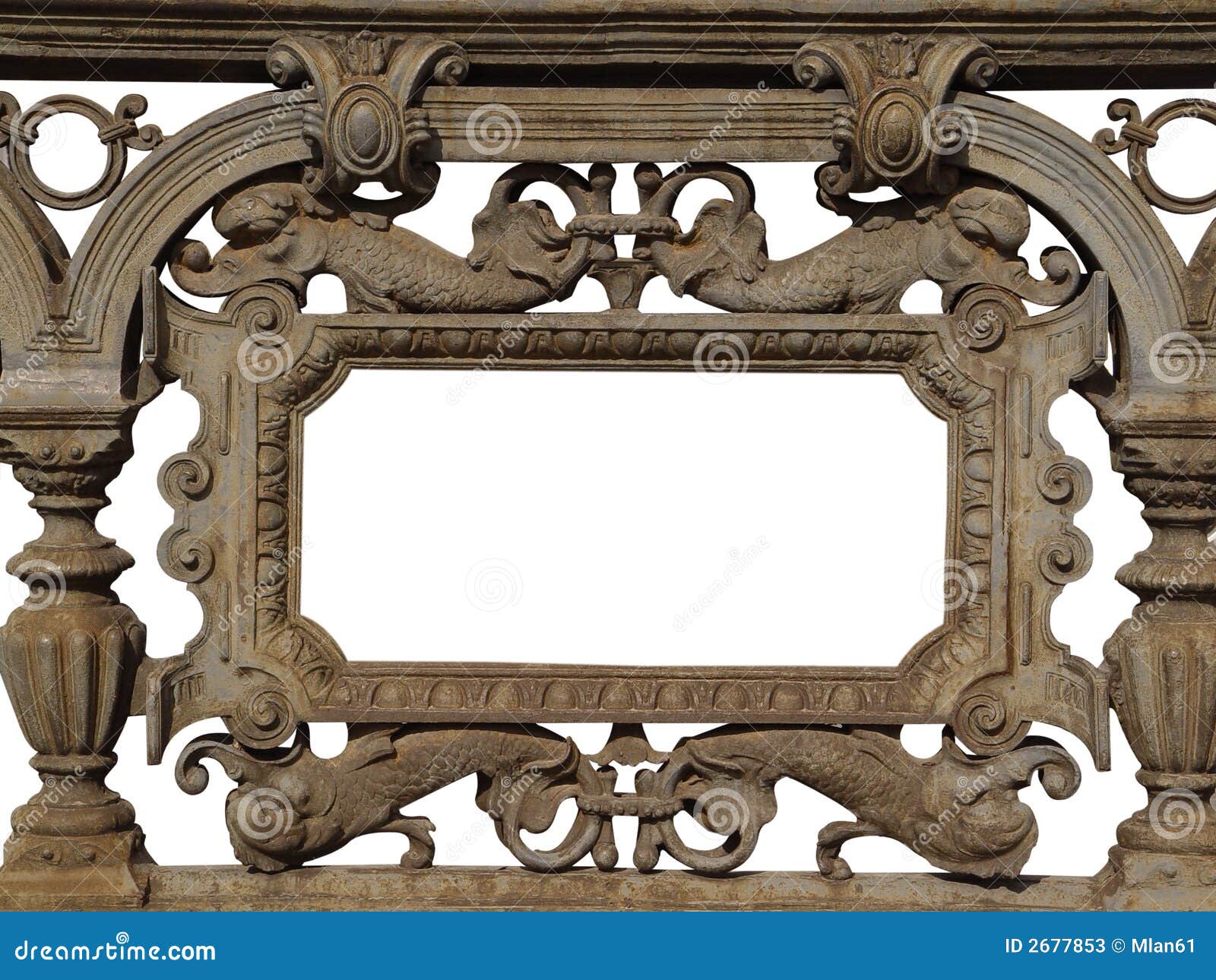 Baroque cast iron frame stock image. Image of stylize - 2677853