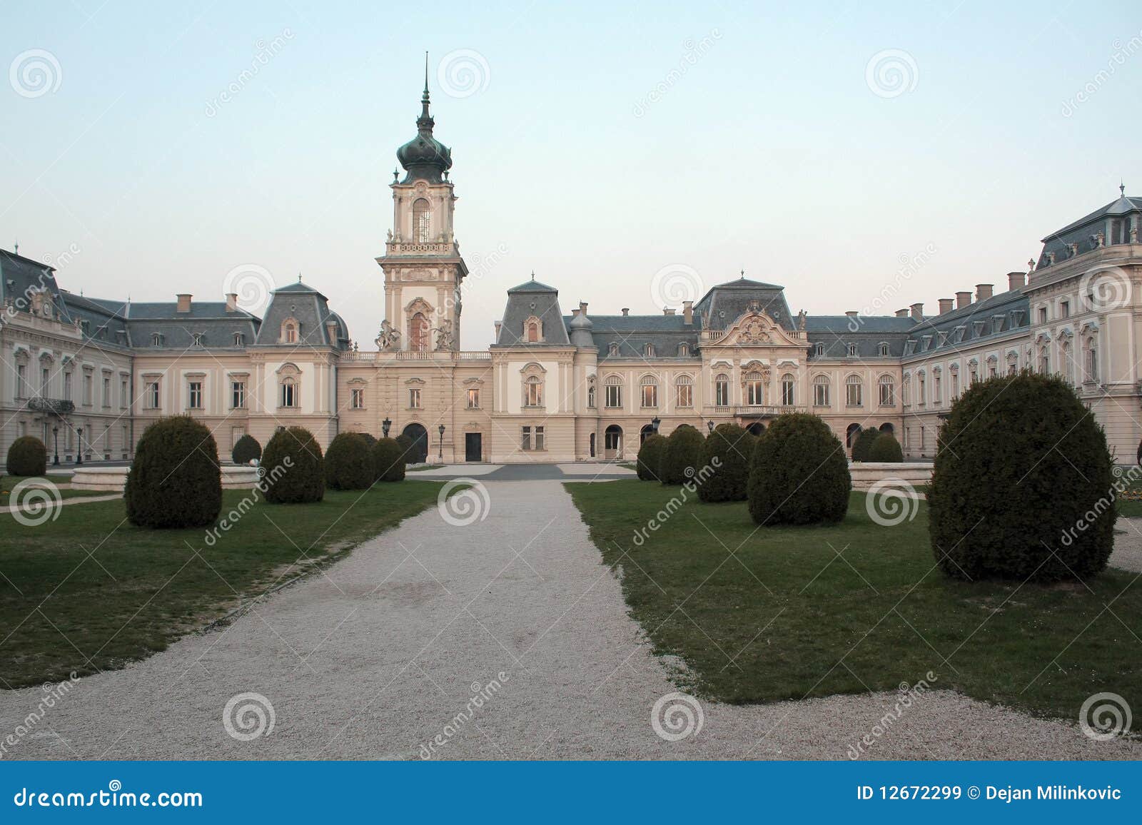 The baroque castle stock image. Image of festetic, sunset - 12672299