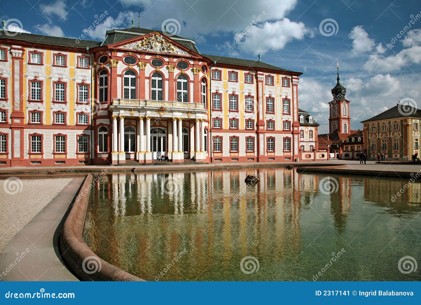 Baroque castle stock image. Image of fountain, settlement - 2317141