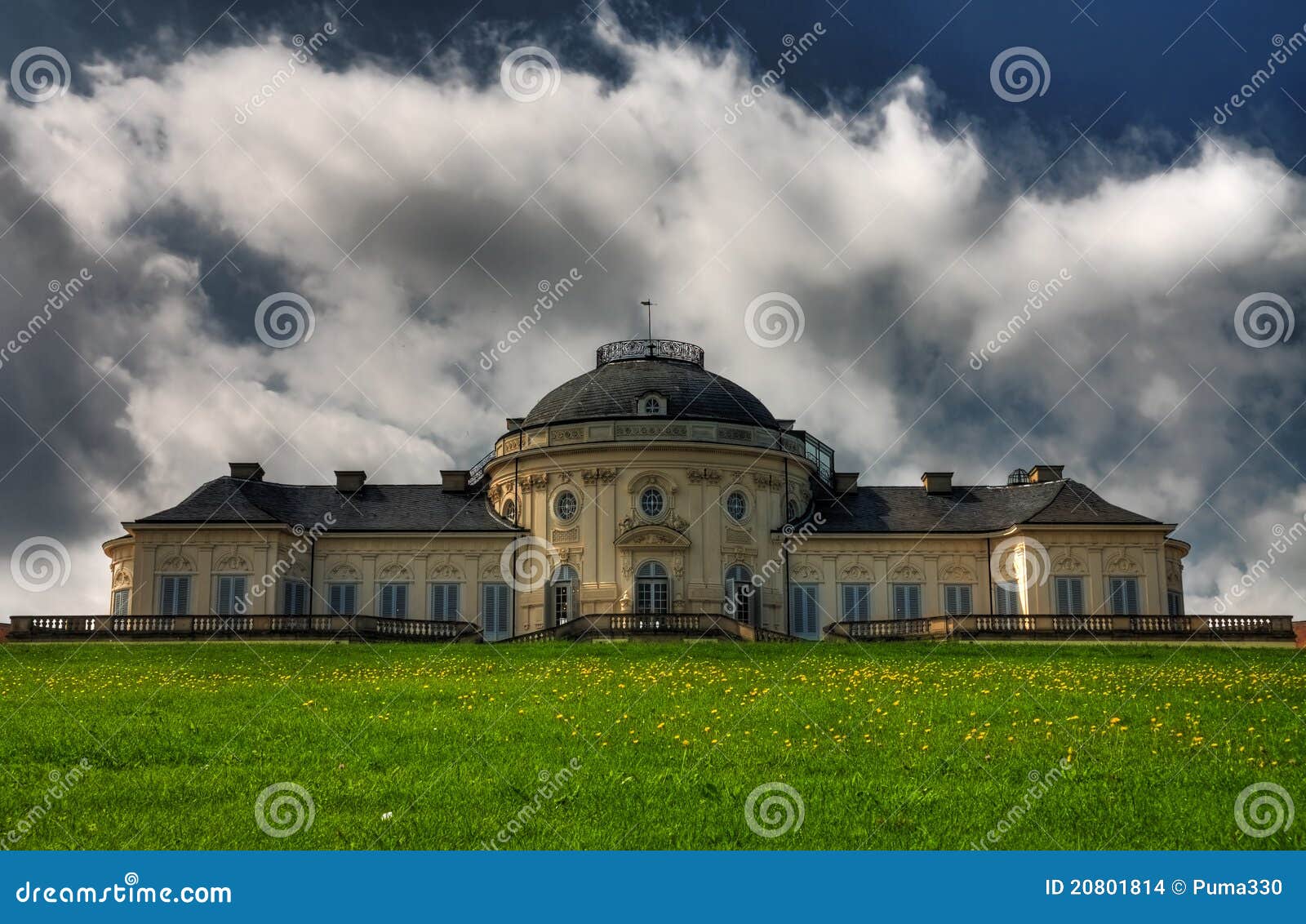 Baroque castle HDR stock photo. Image of horizontal, middle - 20801814