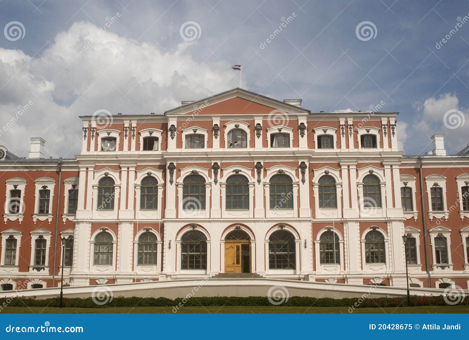 Baroque Castle, Jelgava, Latvia Stock Image - Image of cultural ...