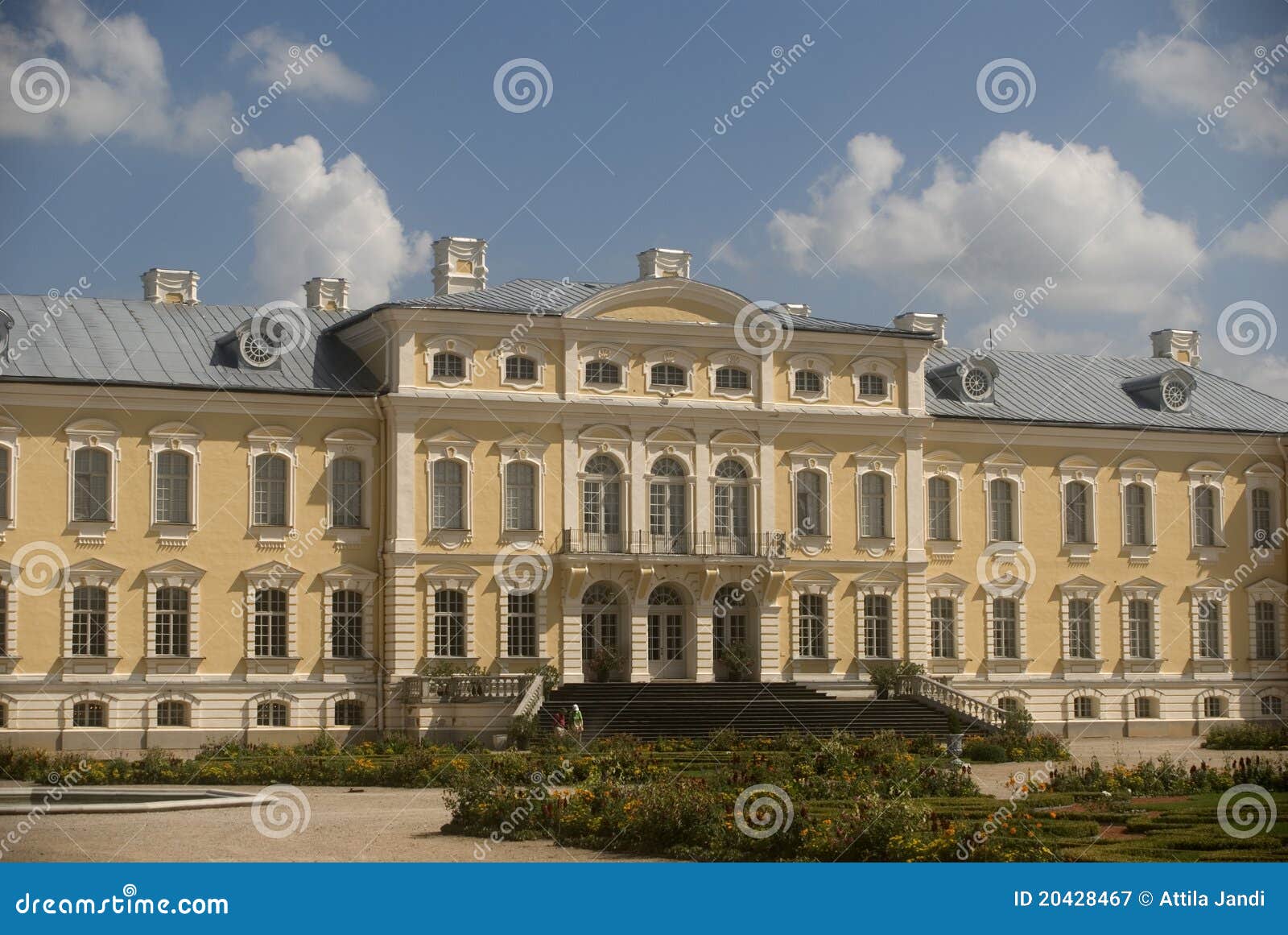 Baroque Castle, Rundale, Latvia Stock Image - Image of garden, baron ...
