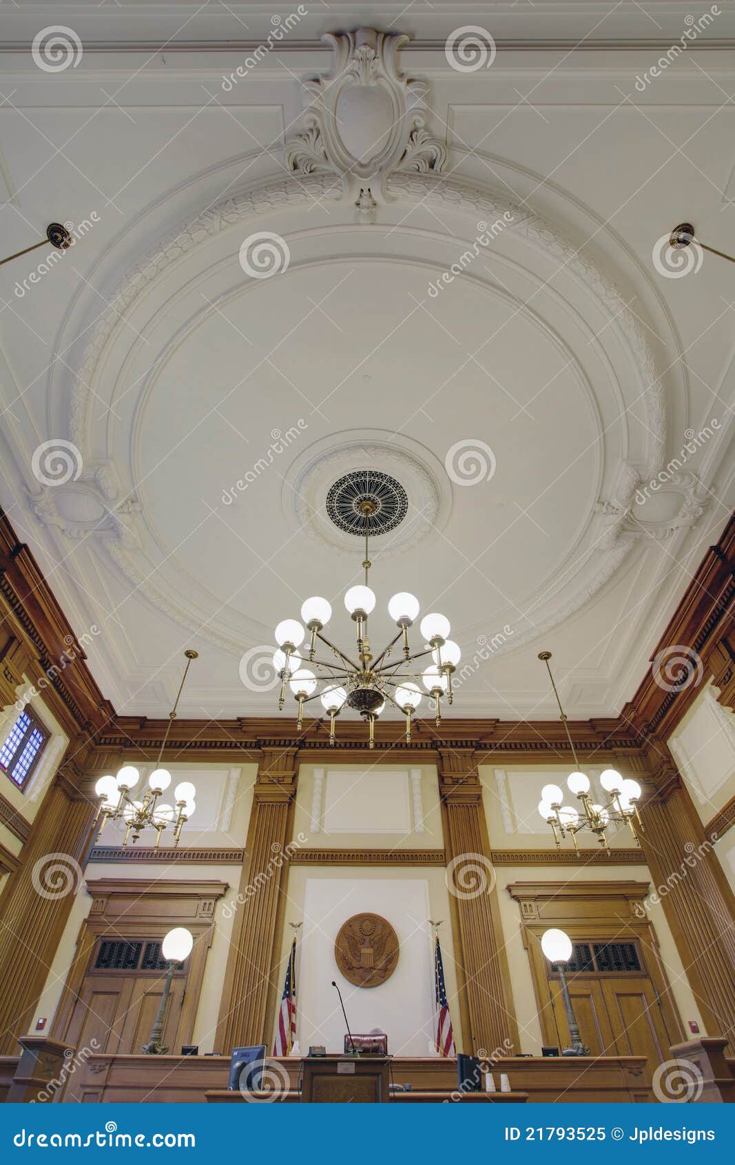 Baroque Ceiling in Pioneer Courthouse Stock Image - Image of building ...