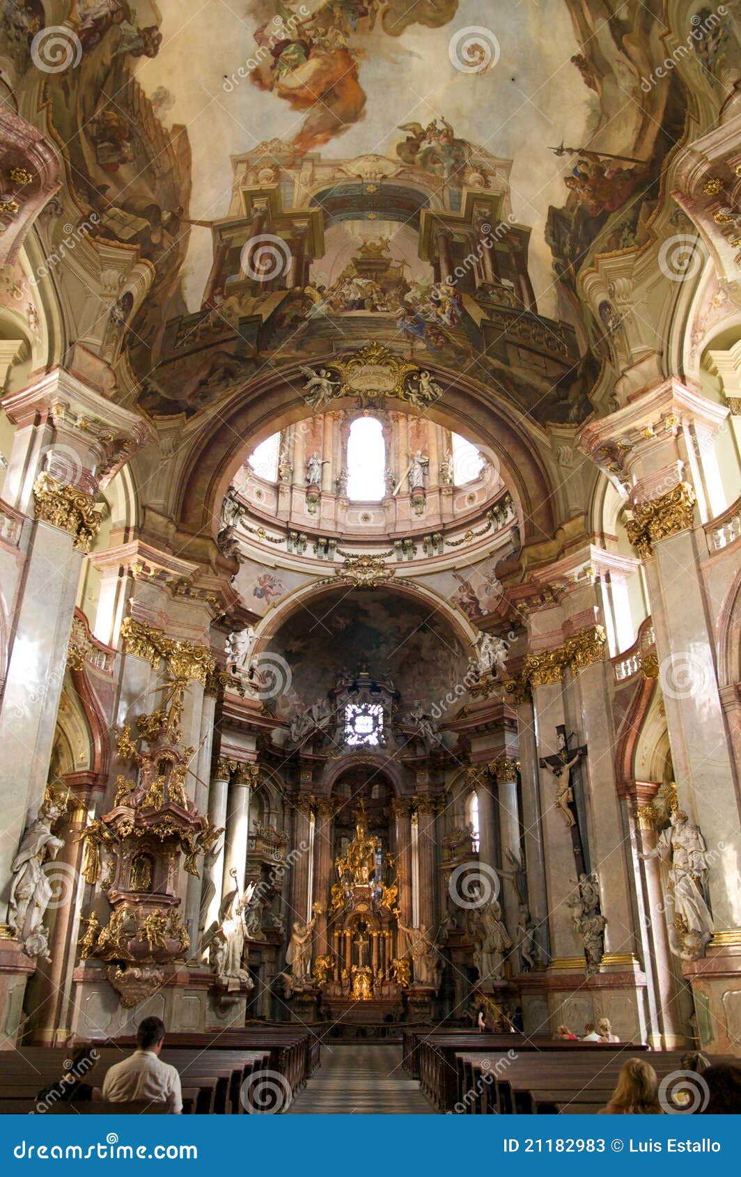 Baroque church stock image. Image of monastery, catholic - 21182983