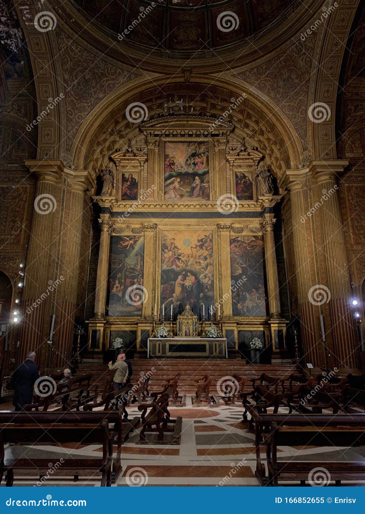 Baroque church altar editorial image. Image of seville - 166852655