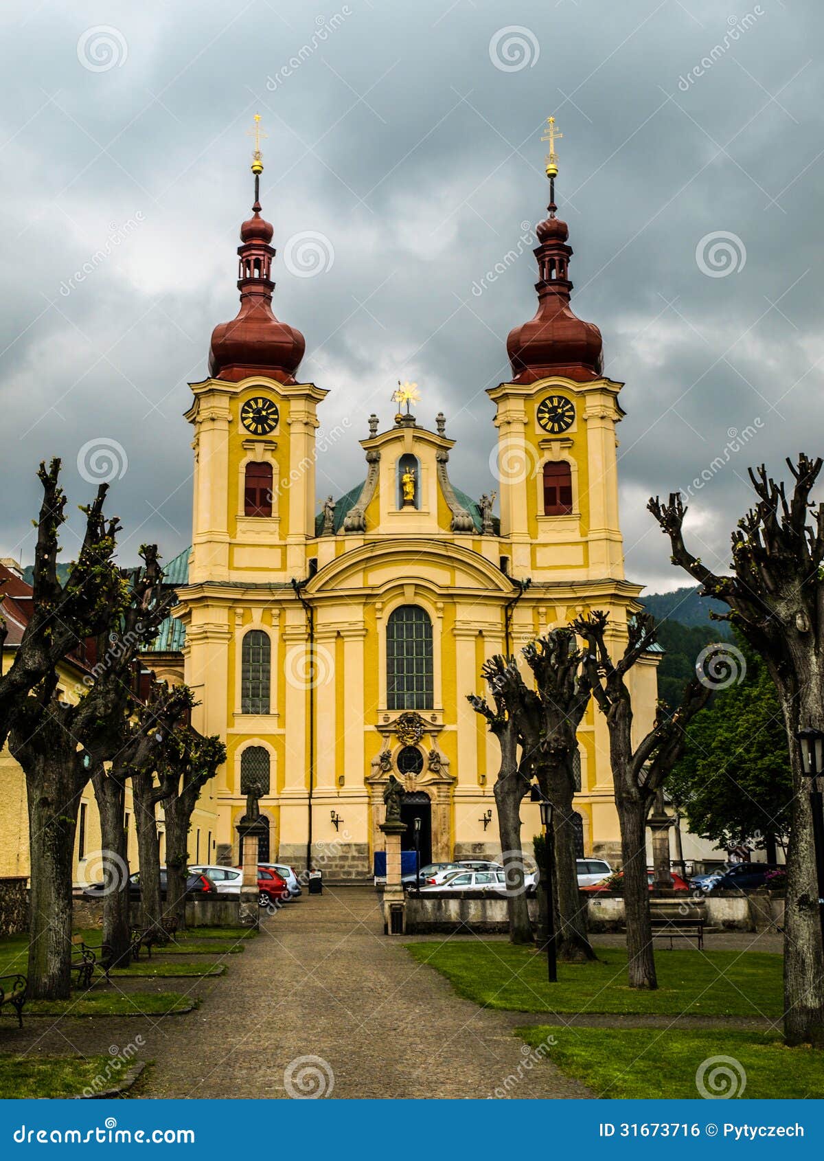 Baroque church in Hejnice stock photo. Image of monument - 31673716