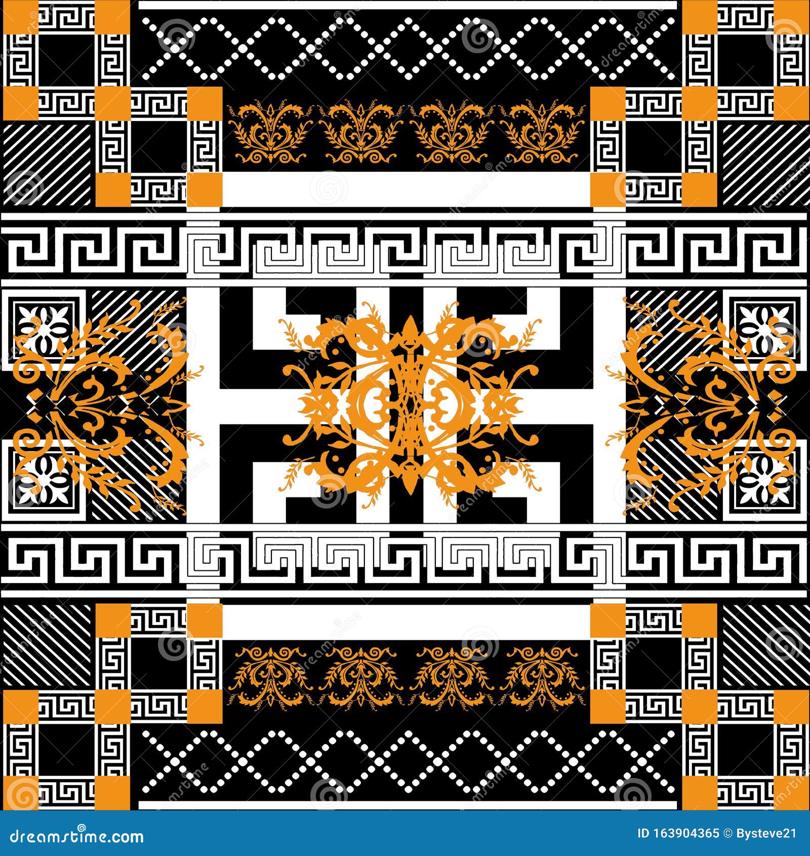 Greek Key Design. Seamless Greek Texture Pattern. Cartoon Vector ...