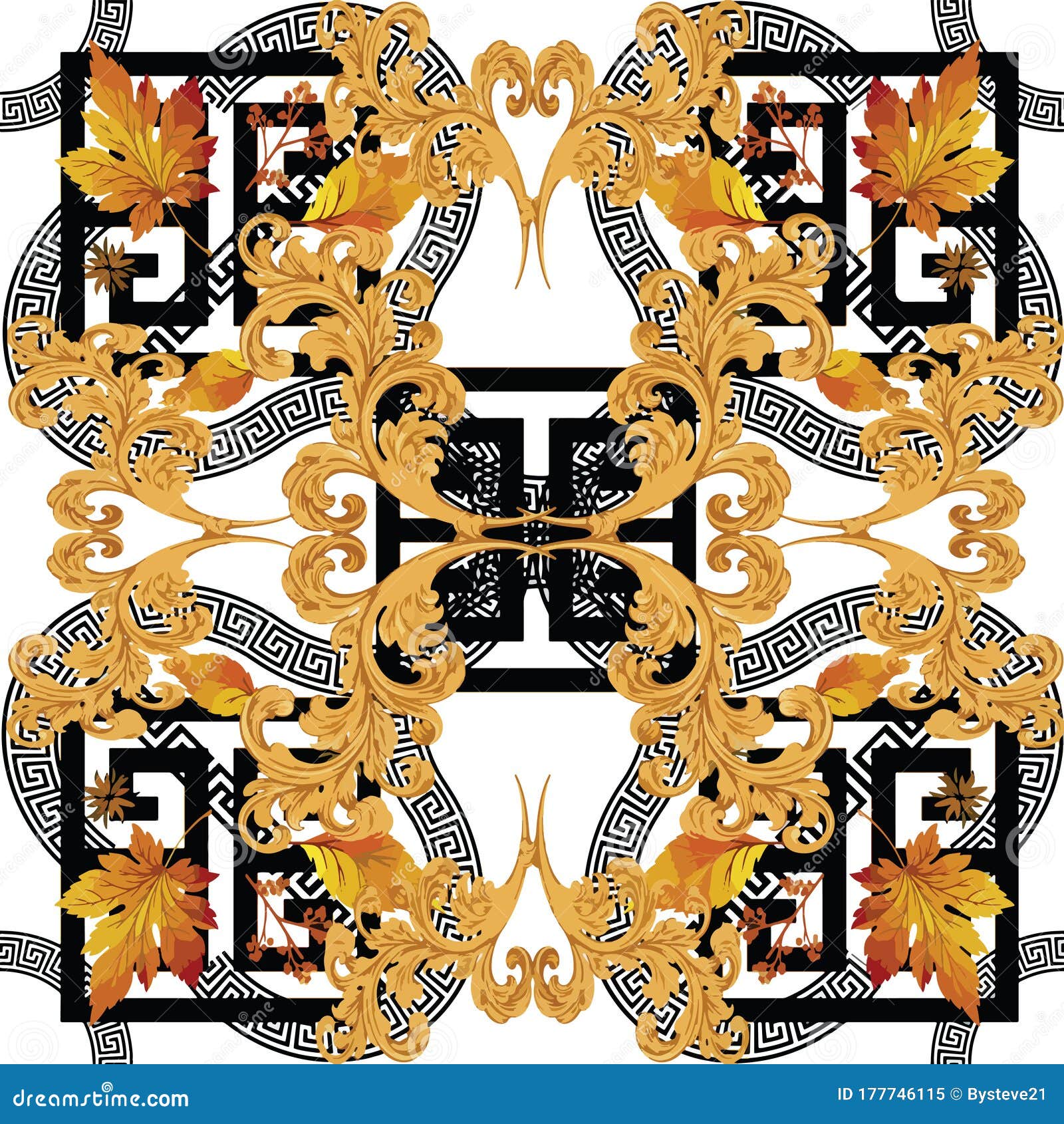 Greek Key Design. Seamless Greek Texture Pattern. Cartoon Vector ...