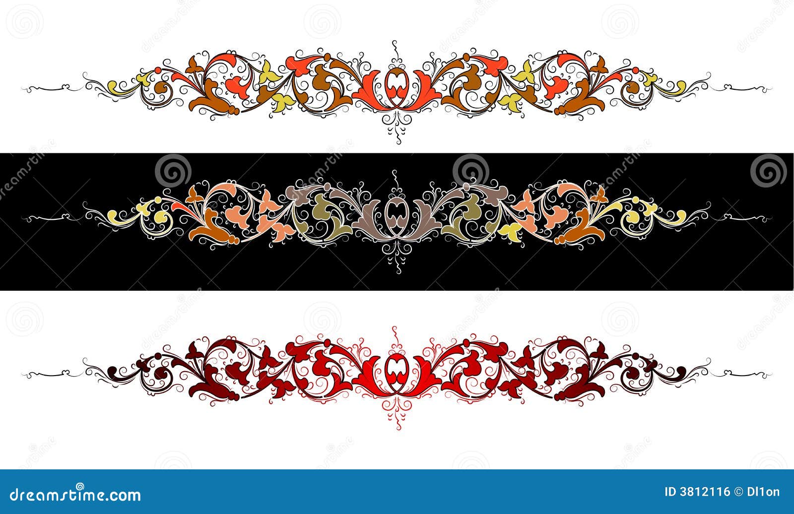 Baroque da cor ilustração do vetor. Ilustração de popular - 3812116