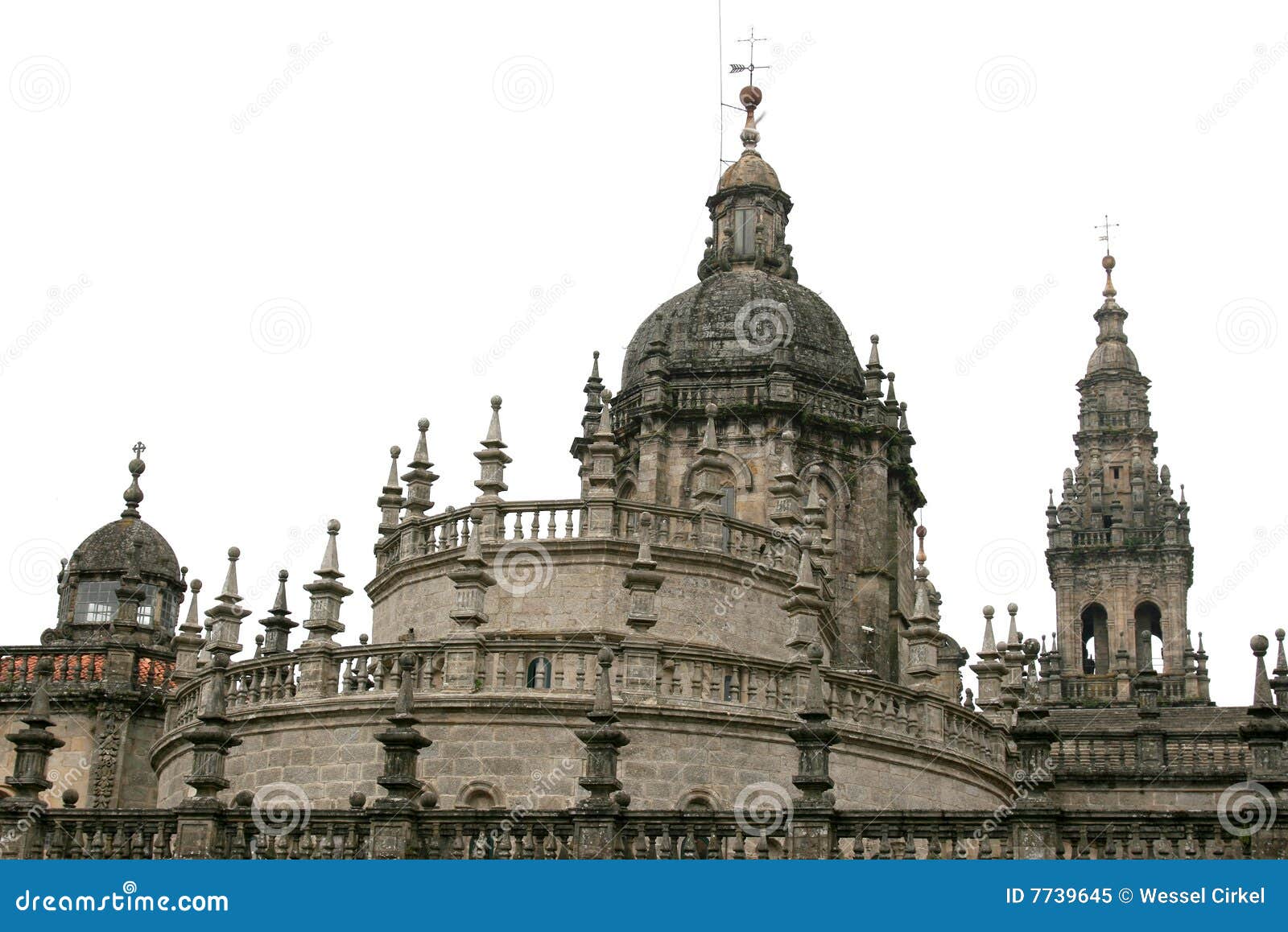 Baroque Domes of Santiago De Compostela Cathedral Stock Image - Image ...