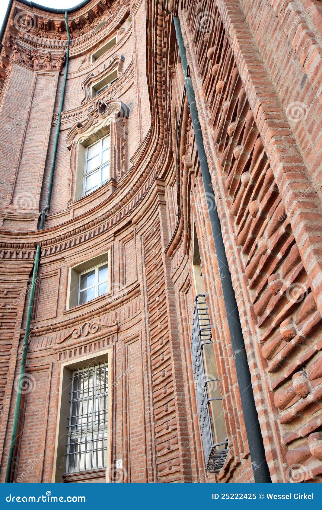 Baroque Facade of Palazzo Carignano, Turin, Italy Stock Image - Image ...