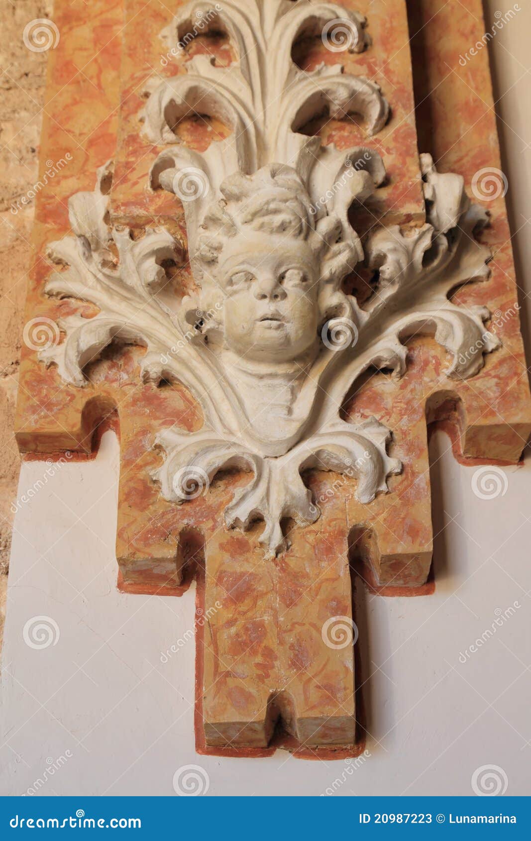 Baroque Figure Detail Decorative Wall Ancient Stock Image - Image of ...