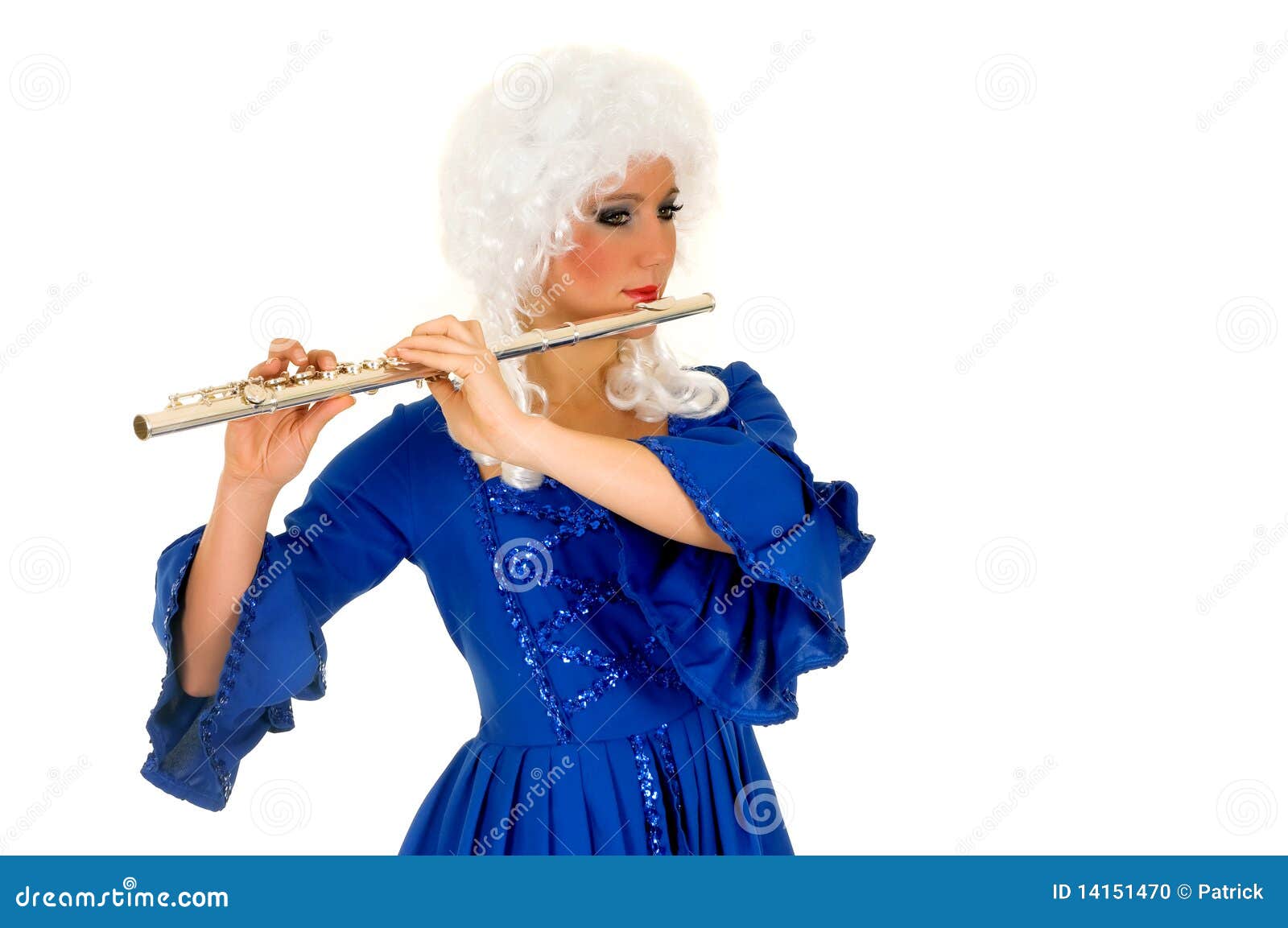Baroque flautist stock photo. Image of music, dress, flautist - 14151470