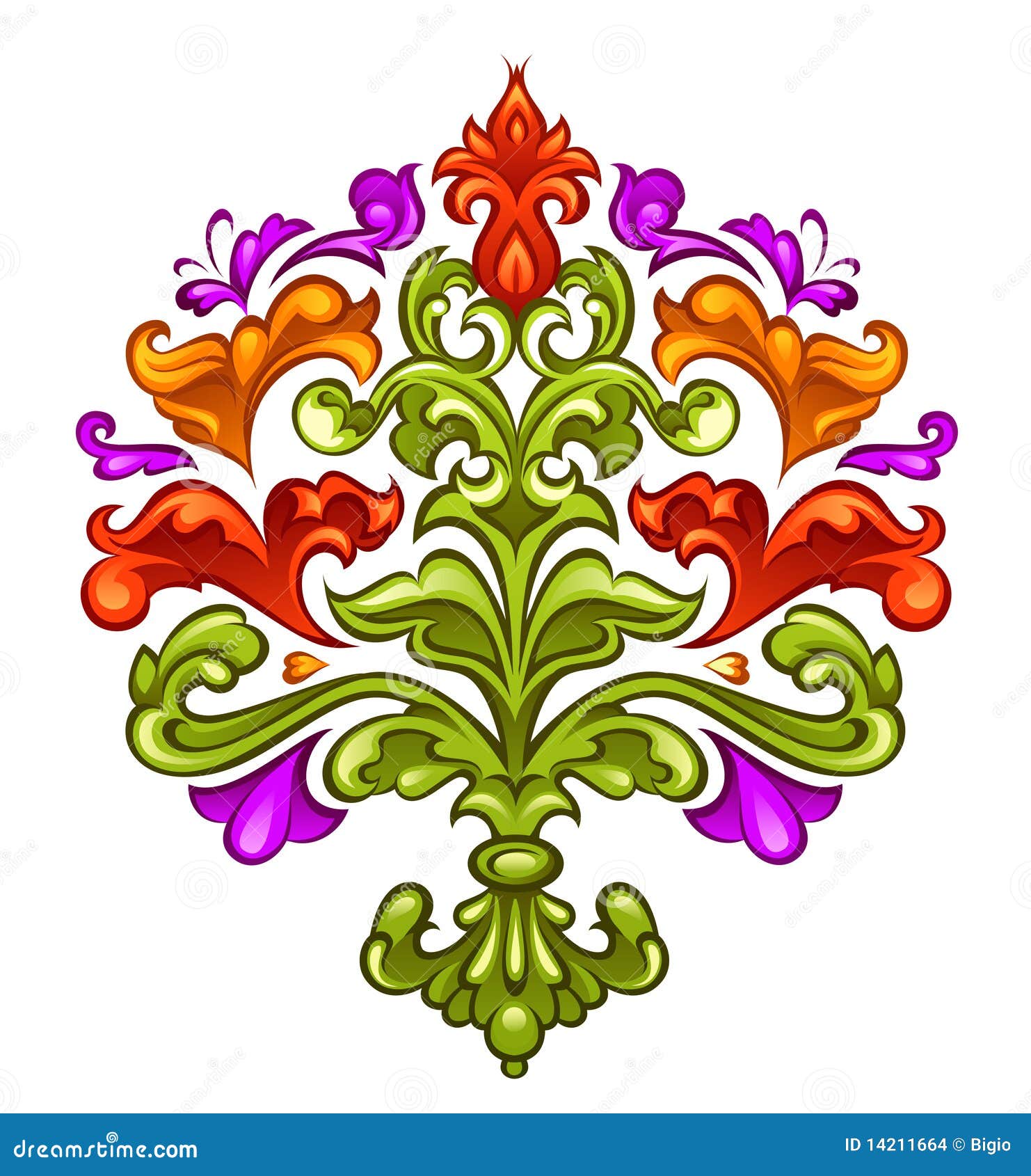Baroque floral stock vector. Illustration of decorative - 14211664