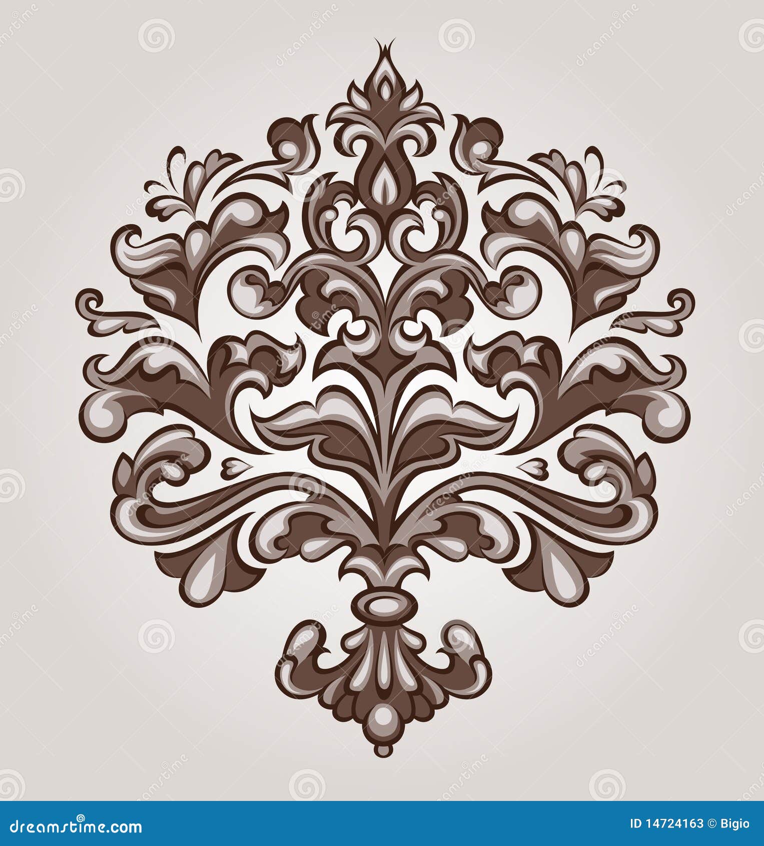 Baroque floral stock vector. Illustration of design, decoration - 14724163