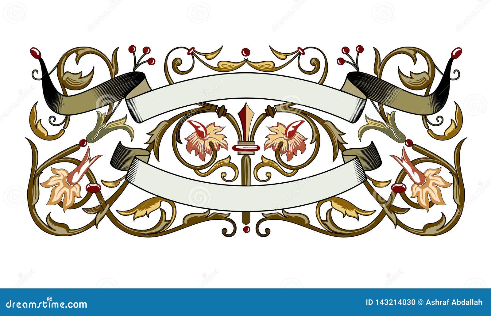 Vector - Baroque Frames and Decorative Elements - Vintage Banner with ...
