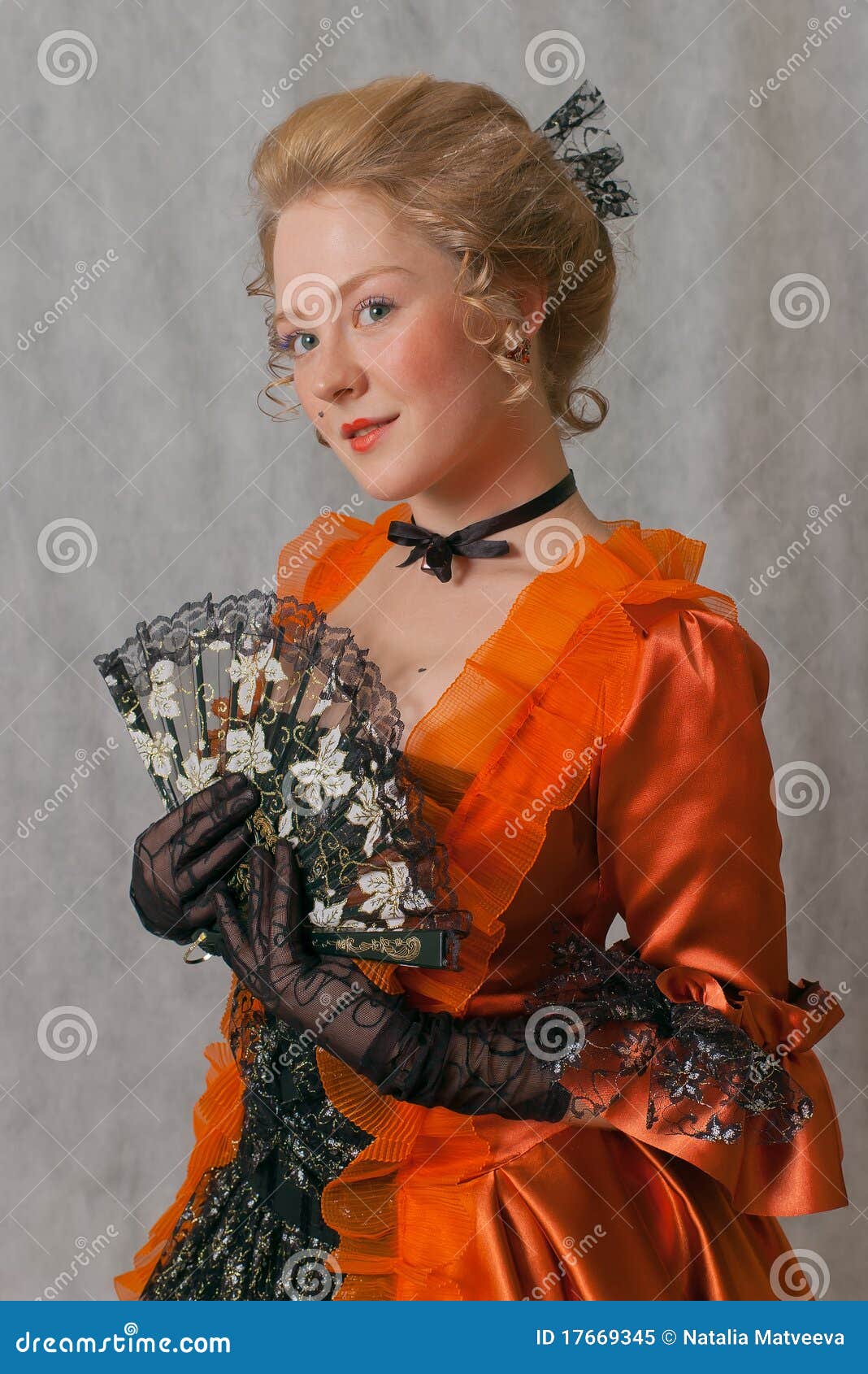 Baroque girl stock image. Image of gloves, elegance, blonde - 17669345