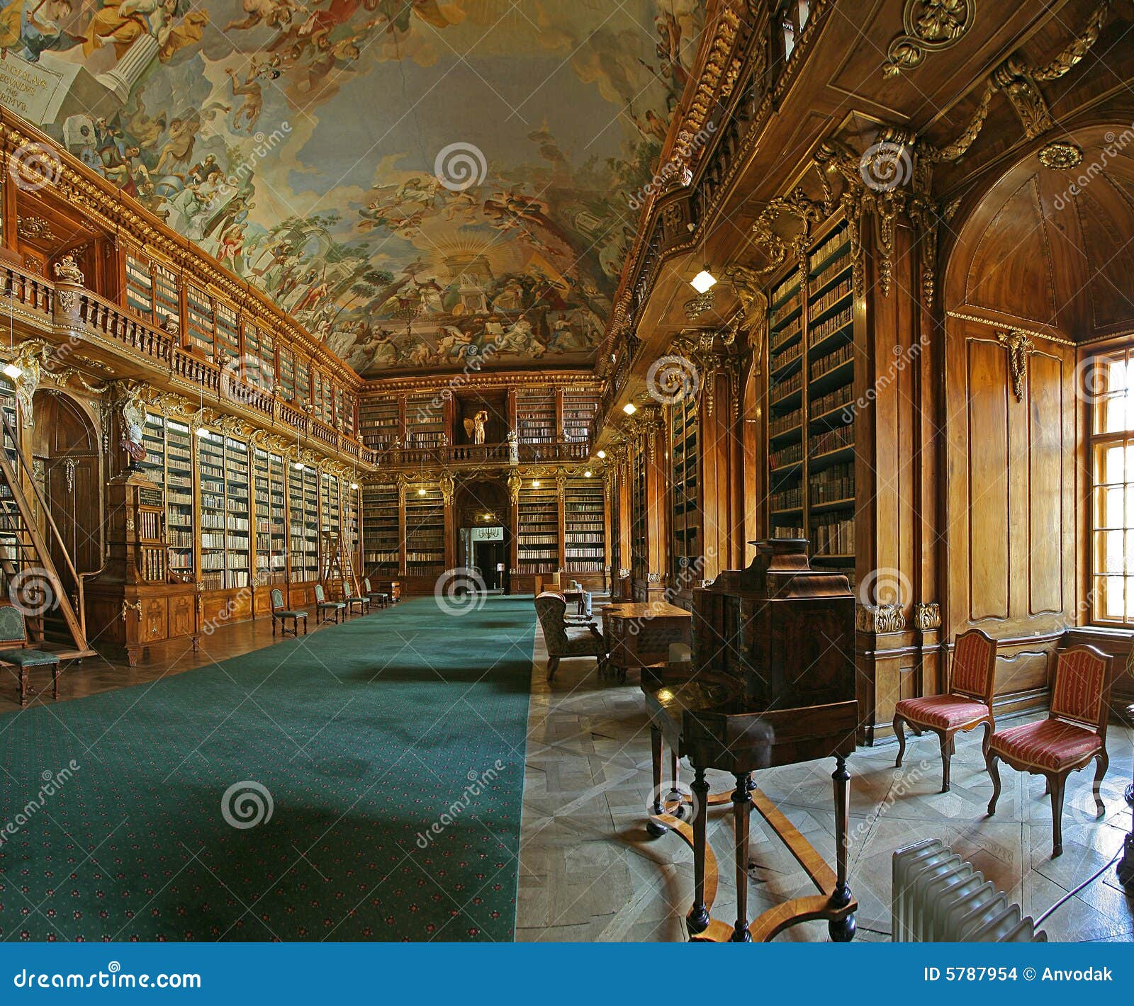 Baroque library stock photo. Image of retro, attraction - 5787954