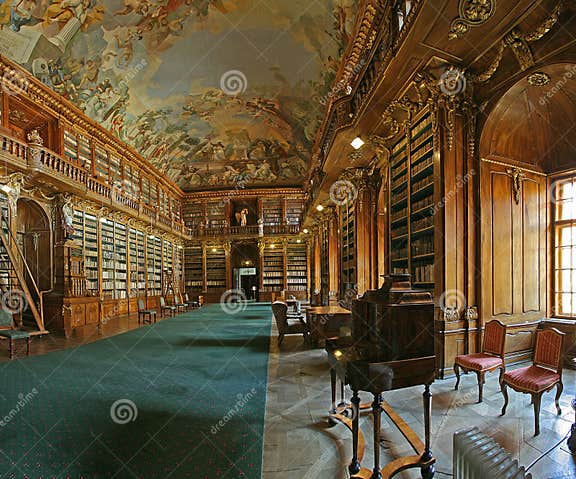 Baroque library stock photo. Image of retro, attraction - 5787954