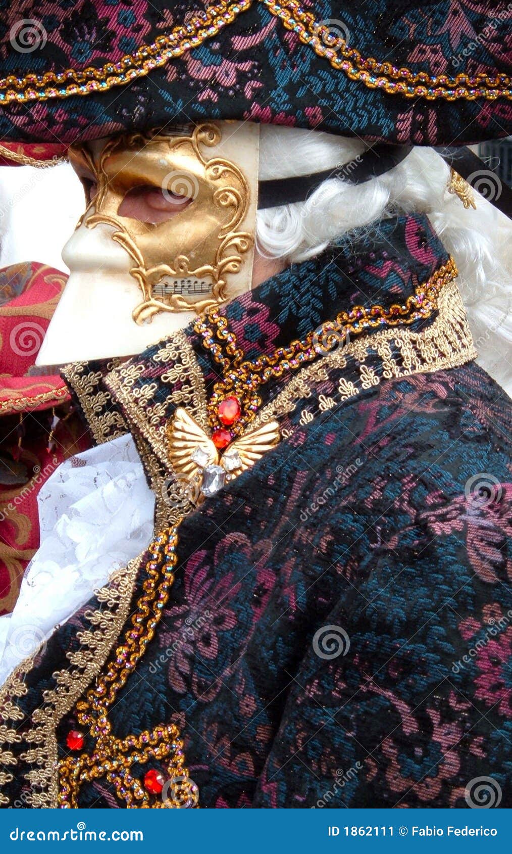 A baroque mask in Venice stock image. Image of holiday - 1862111