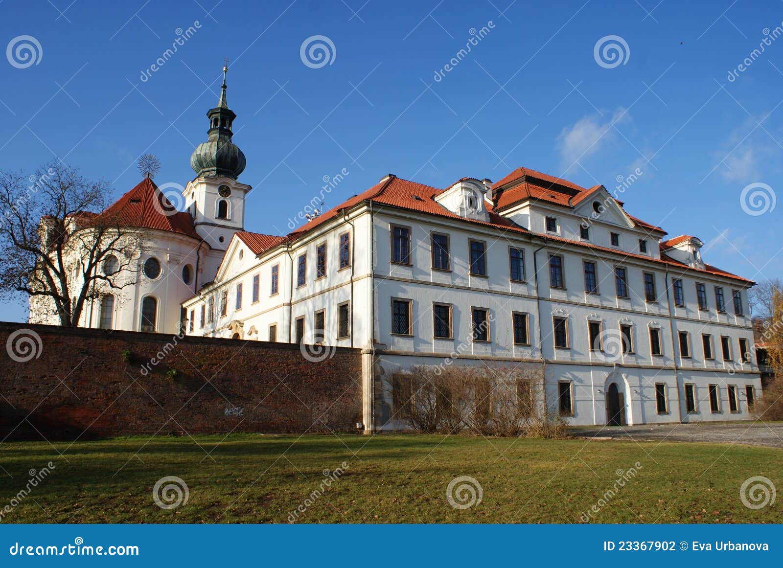 Baroque Monastery in Brevnov Stock Photo - Image of faith, monastery ...