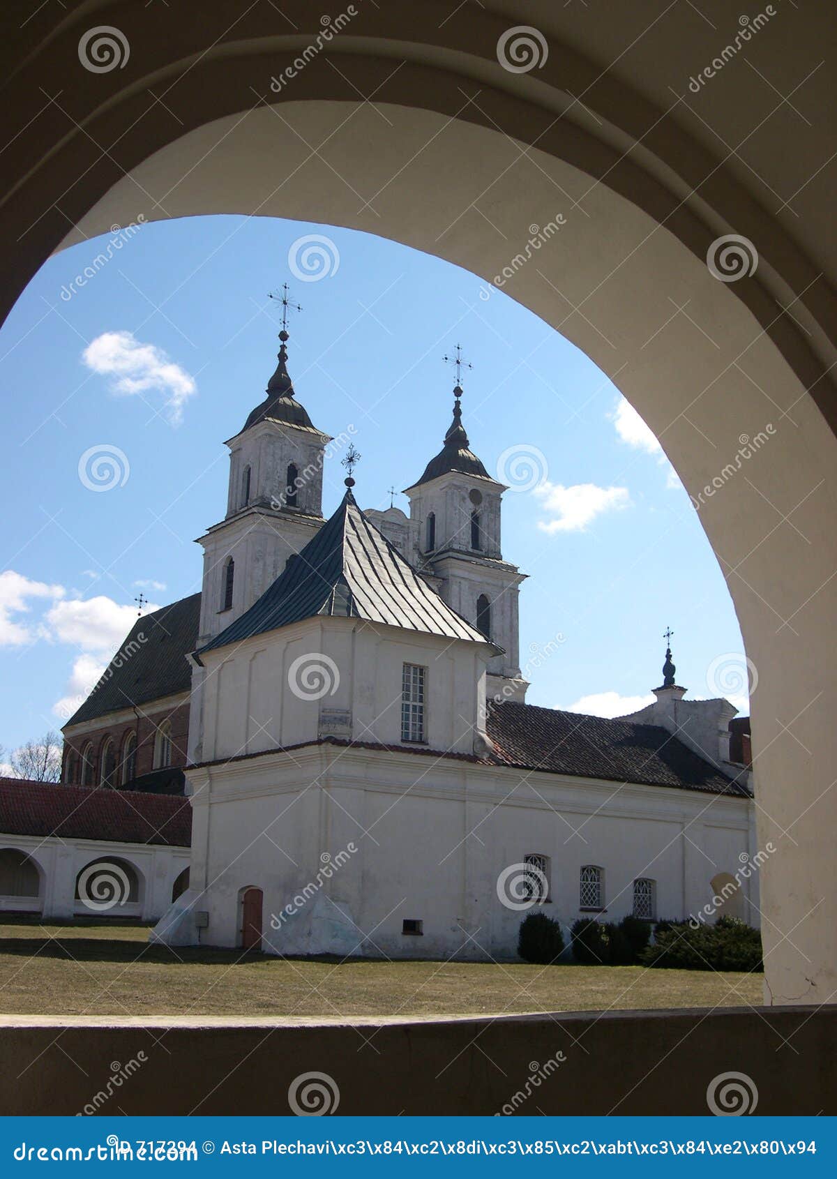 Baroque Monastery in Tytuvenai Stock Photo - Image of ensemble, lady ...