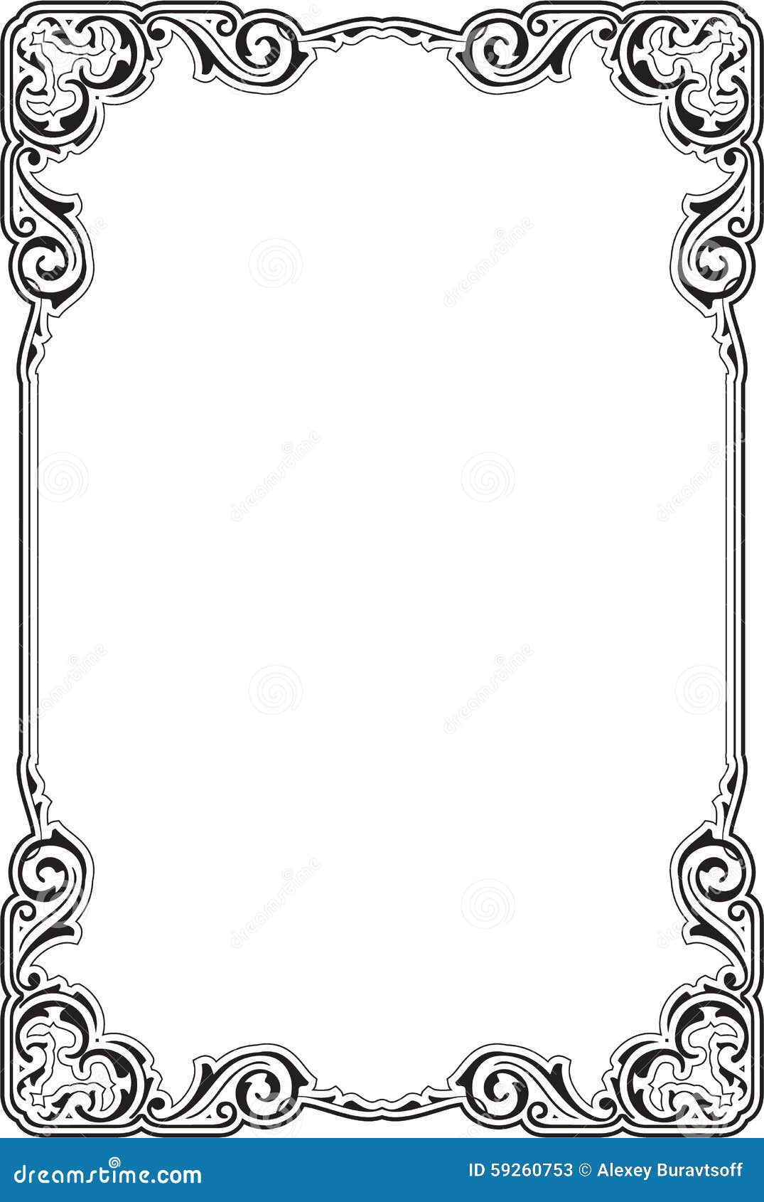 Baroque nice fine page stock vector. Illustration of florid - 59260753