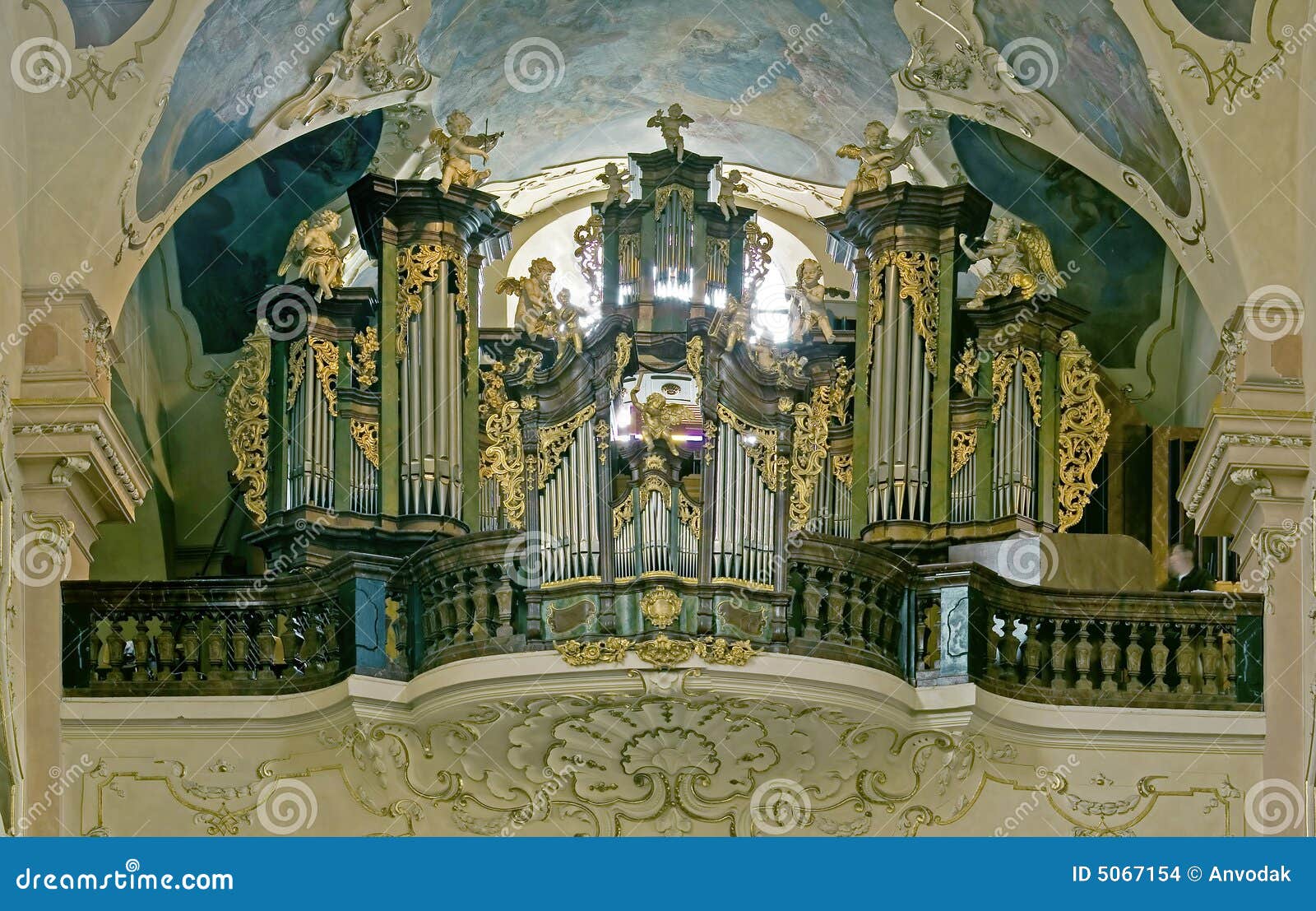 Baroque organ stock photo. Image of angel, baroque, antique - 5067154